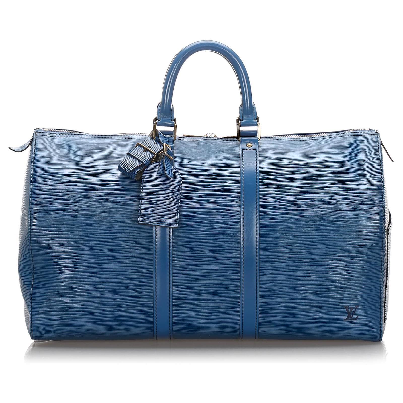 Louis Vuitton Blue Epi Keepall 45 Cuir Bleu ref.187341 - Joli Closet
