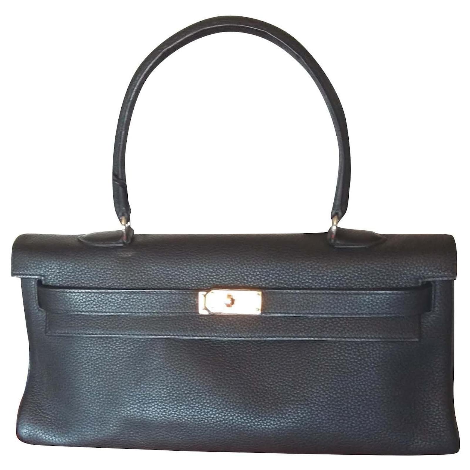 Hermès Hermes Kelly Shoulder handbag Black Leather ref.190620 - Joli Closet