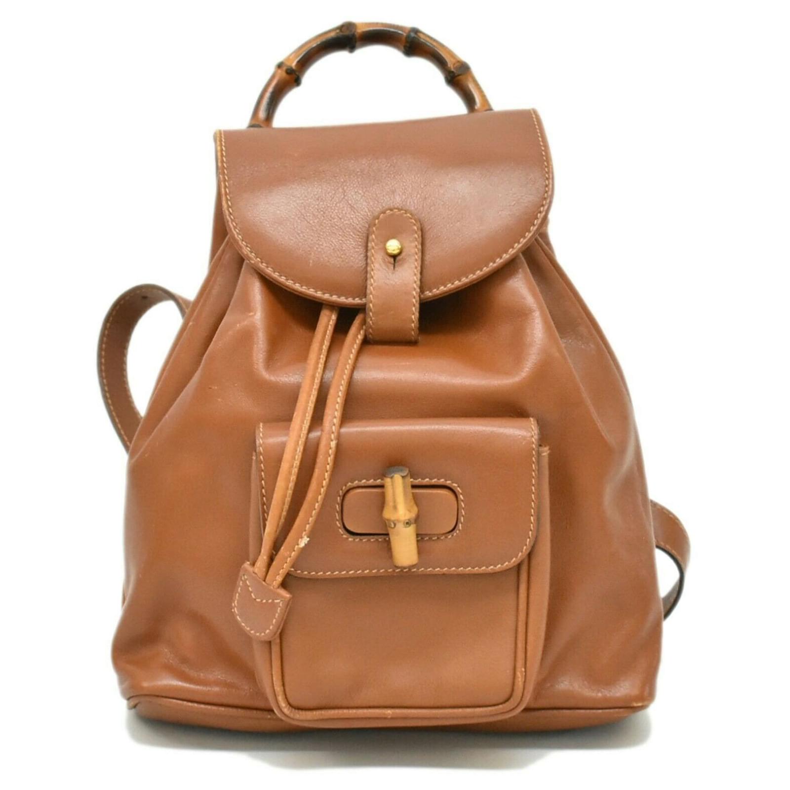 Gucci backpack Brown Leather ref.200275 - Joli Closet