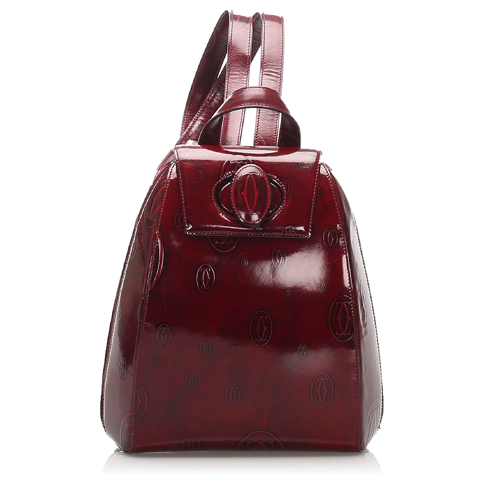 Cartier Red Happy Birthday Patent Leather Backpack Dark red ref.230004 ...