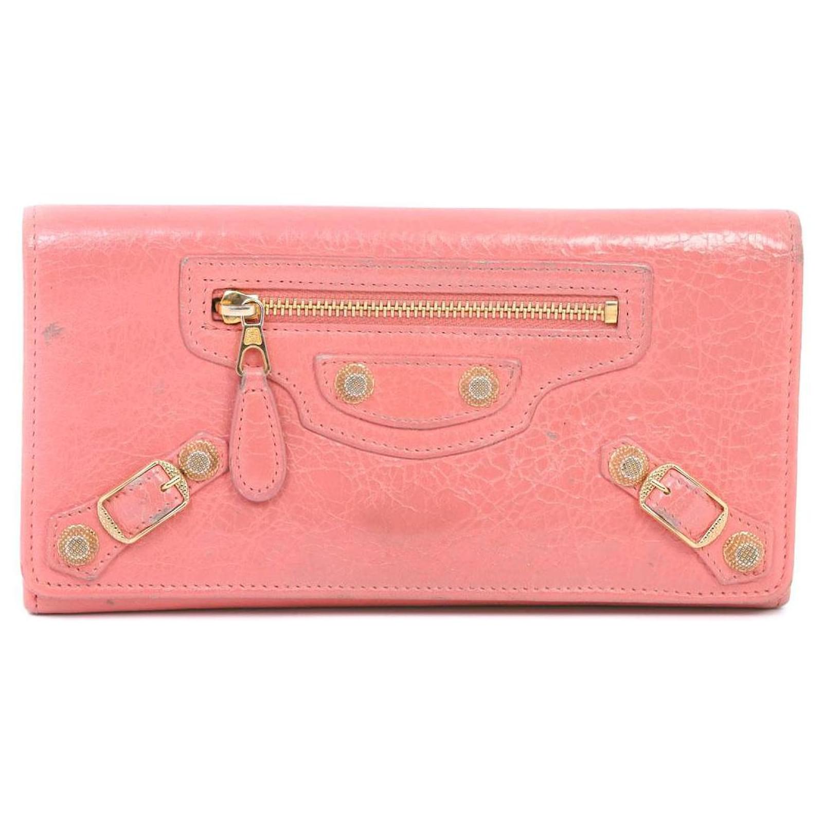 Balenciaga Wallet Pink Leather ref.234162 - Joli Closet
