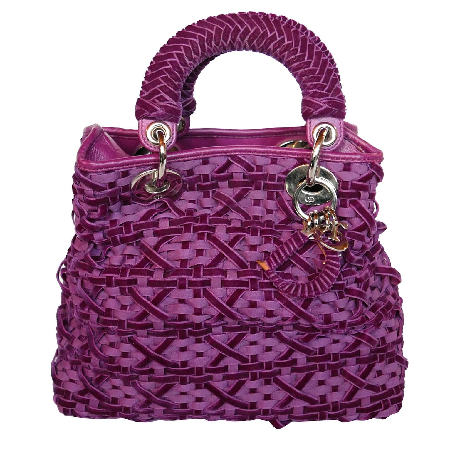 Christian Dior Vintage Lady Dior Prune Velvet ref.238330 - Joli Closet