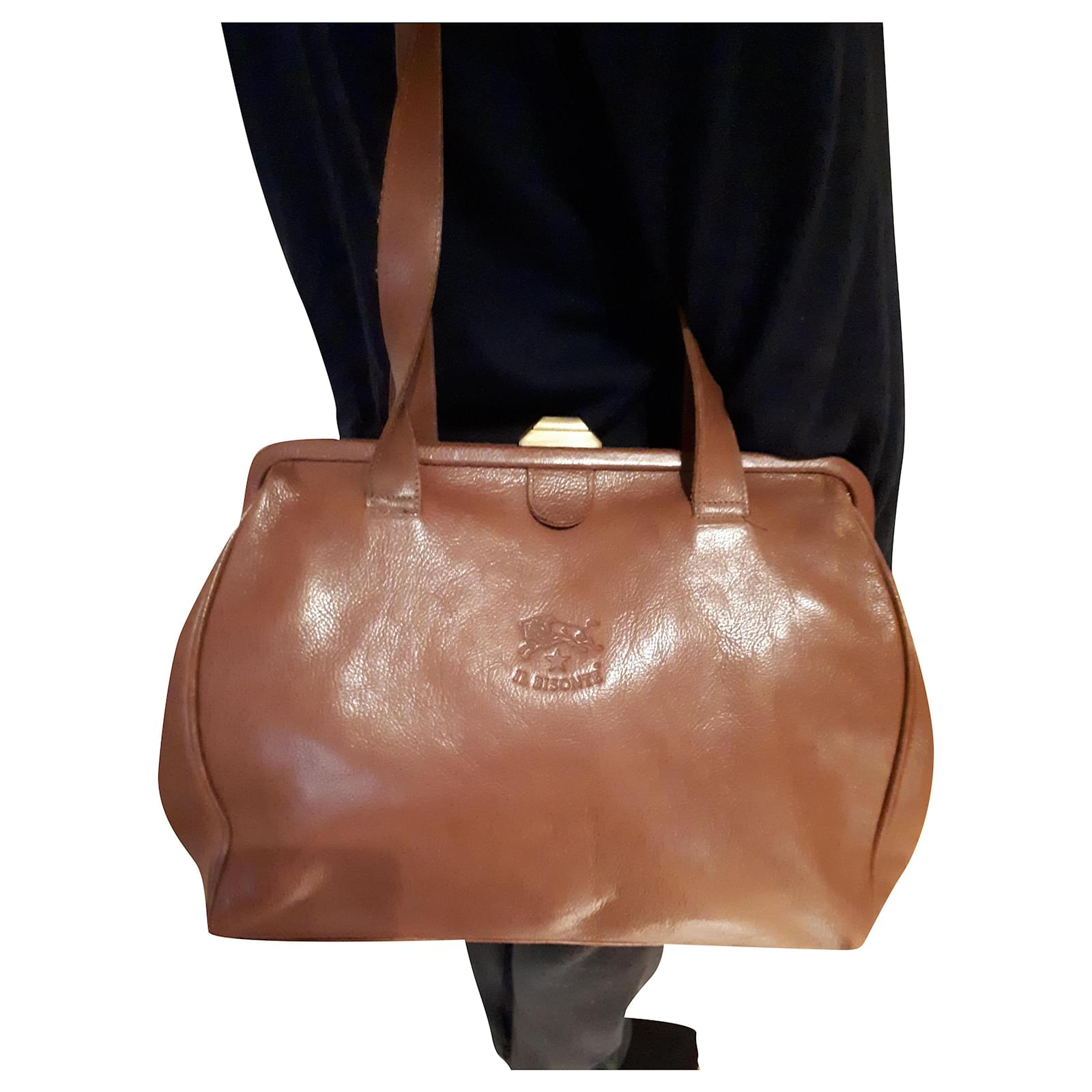 Il Bisonte Handbags Cognac Leather ref.241560 - Joli Closet