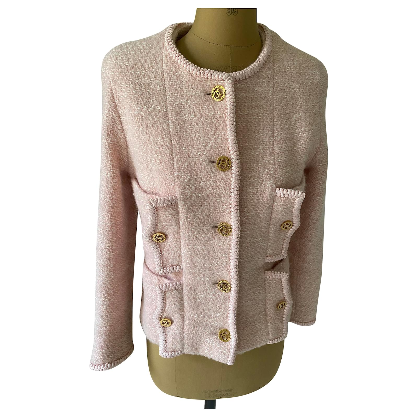 Chanel jacket Pink Tweed ref.242772 - Joli Closet