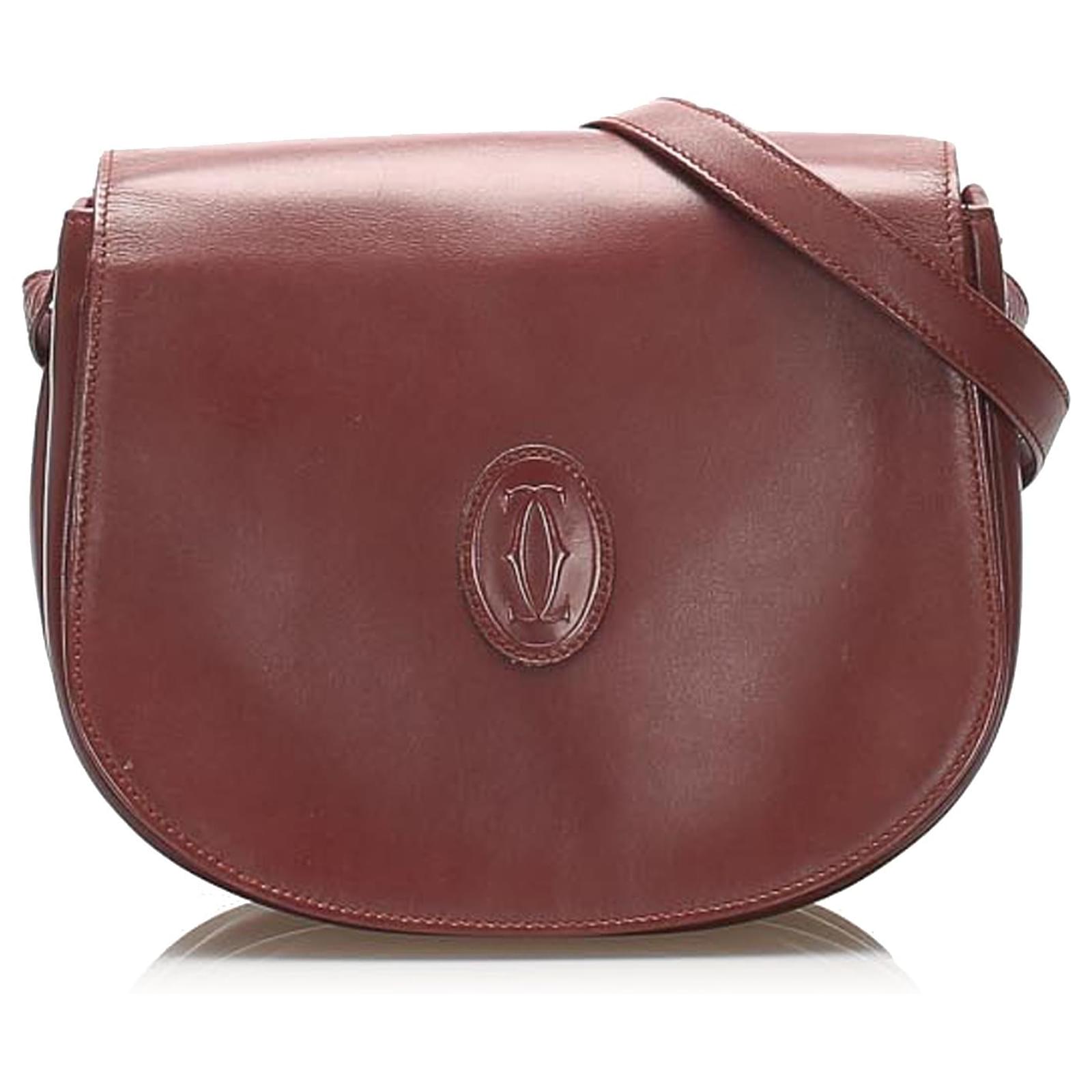 Cartier Red Must De Cartier Leather Crossbody Bag Dark red Pony-style ...
