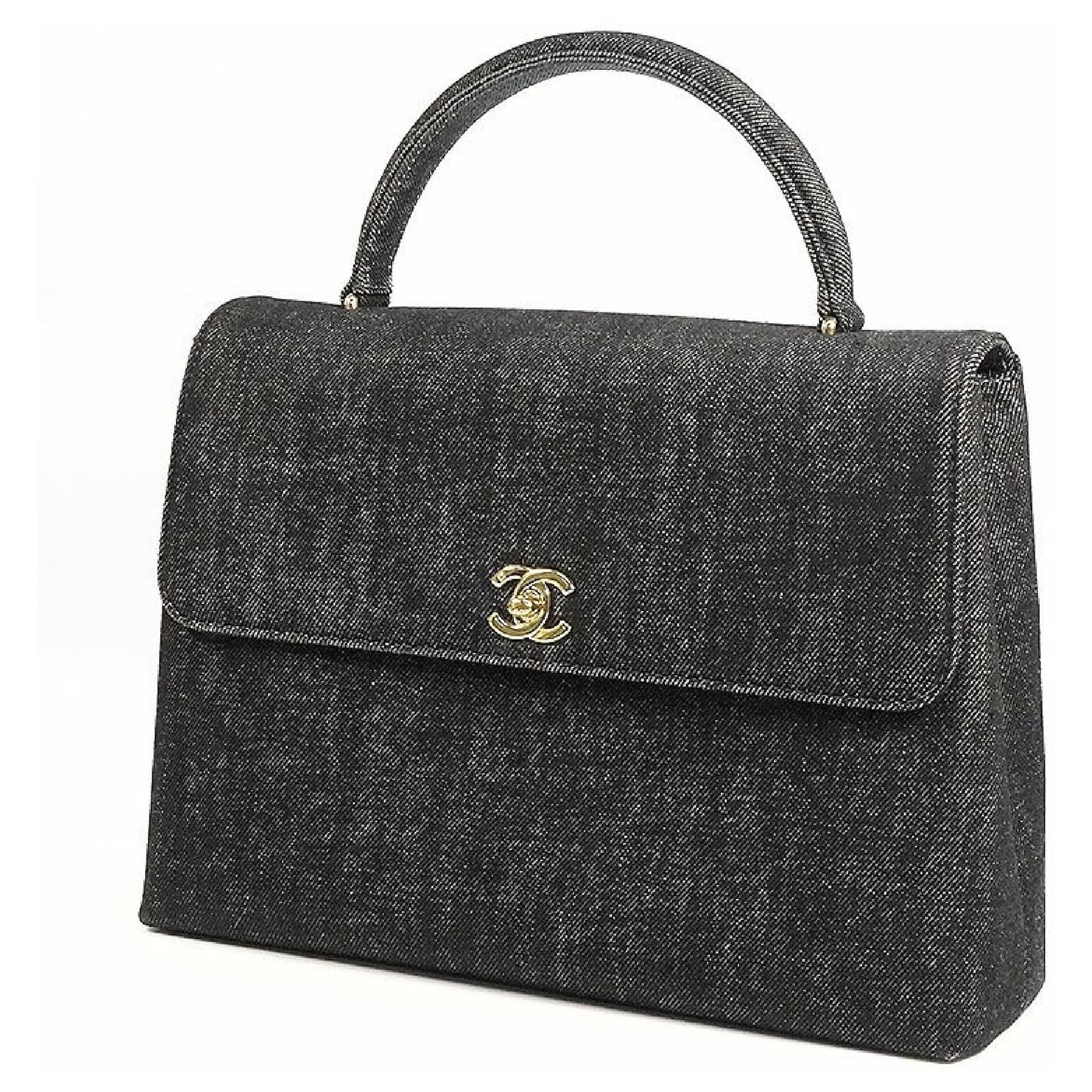 CHANEL Kelly type Womens handbag black x gold hardware ref.245813 ...