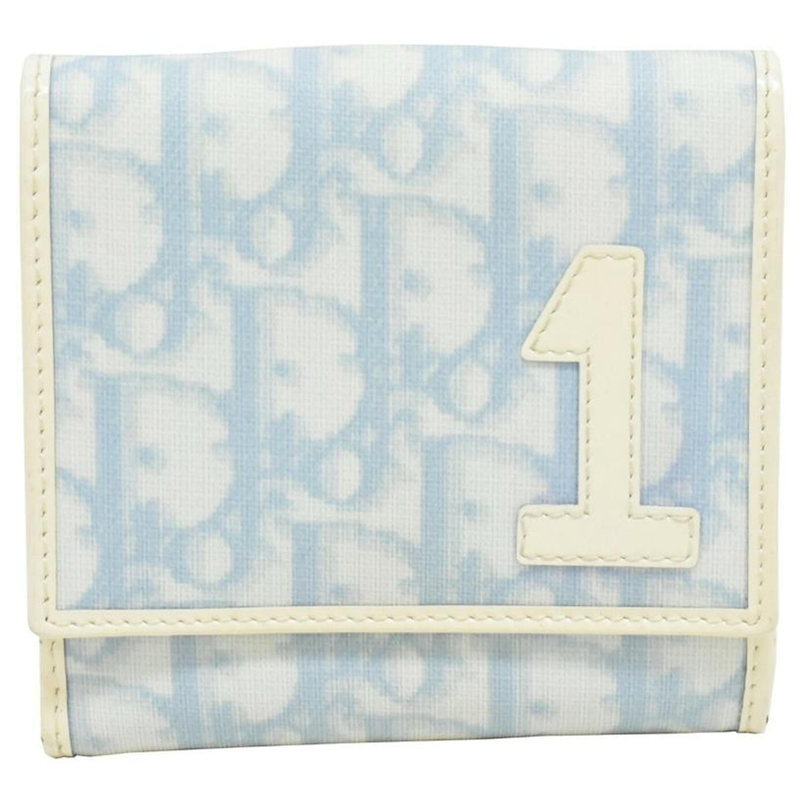 Dior wallet Light blue Cloth ref.248883 - Joli Closet