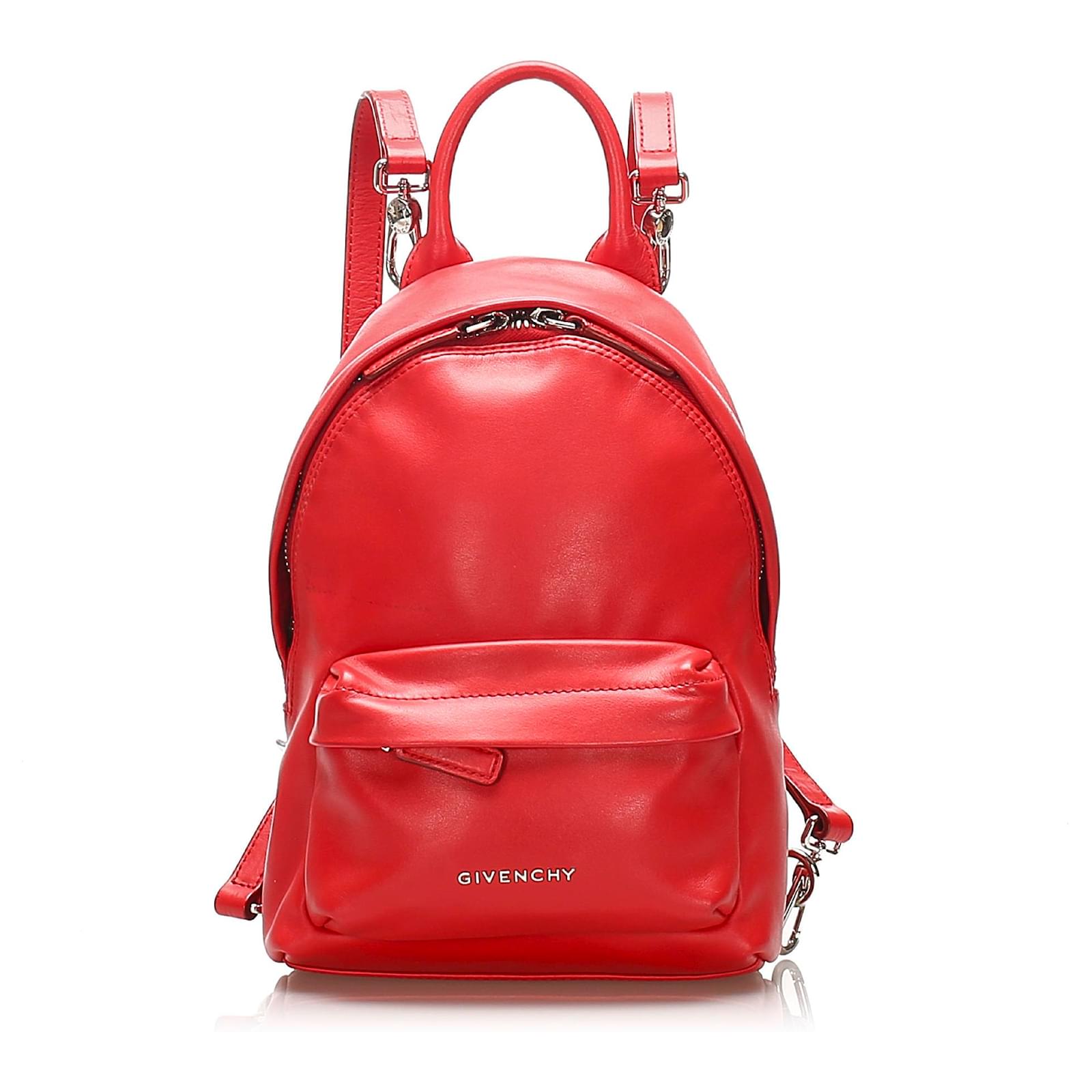 Givenchy Red Leather Backpack Pony-style calfskin ref.252976 - Joli Closet