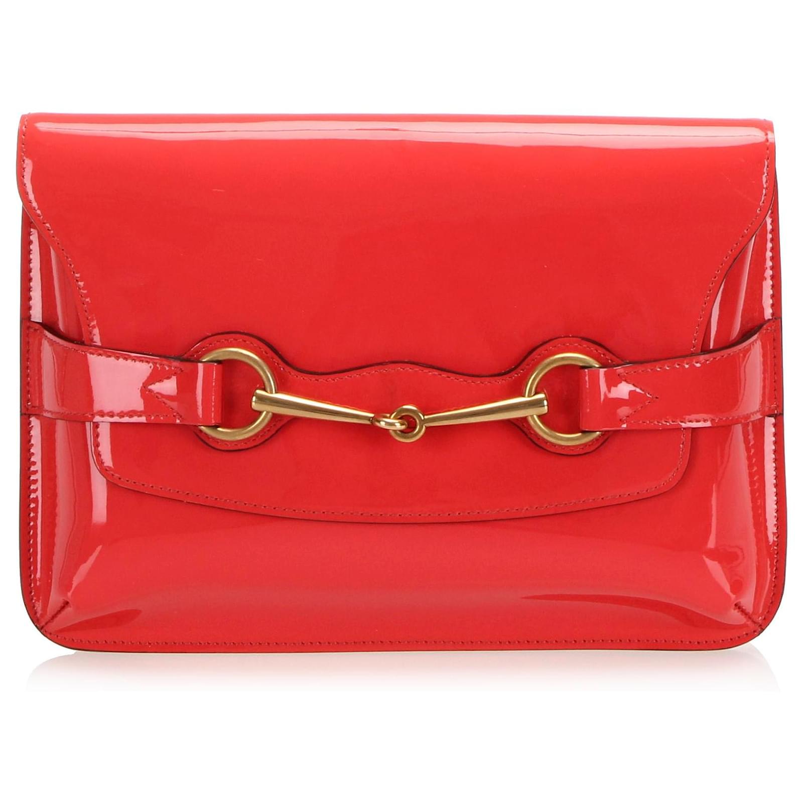 Gucci Red Horsebit Patent Leather Crossbody Bag ref.255932 - Joli Closet