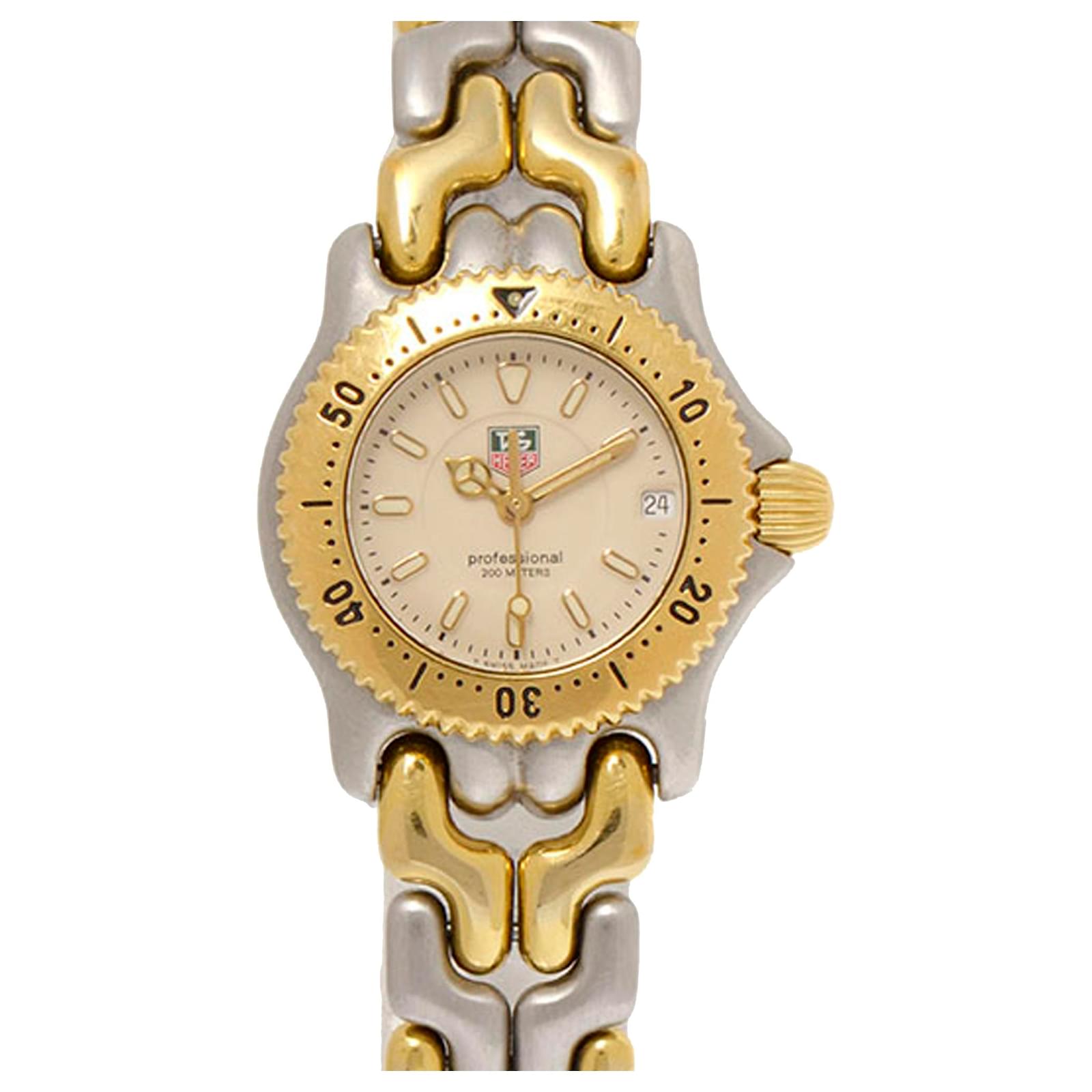Tag Heuer Silver Cell Series Combination Watch Silvery Golden Steel ...