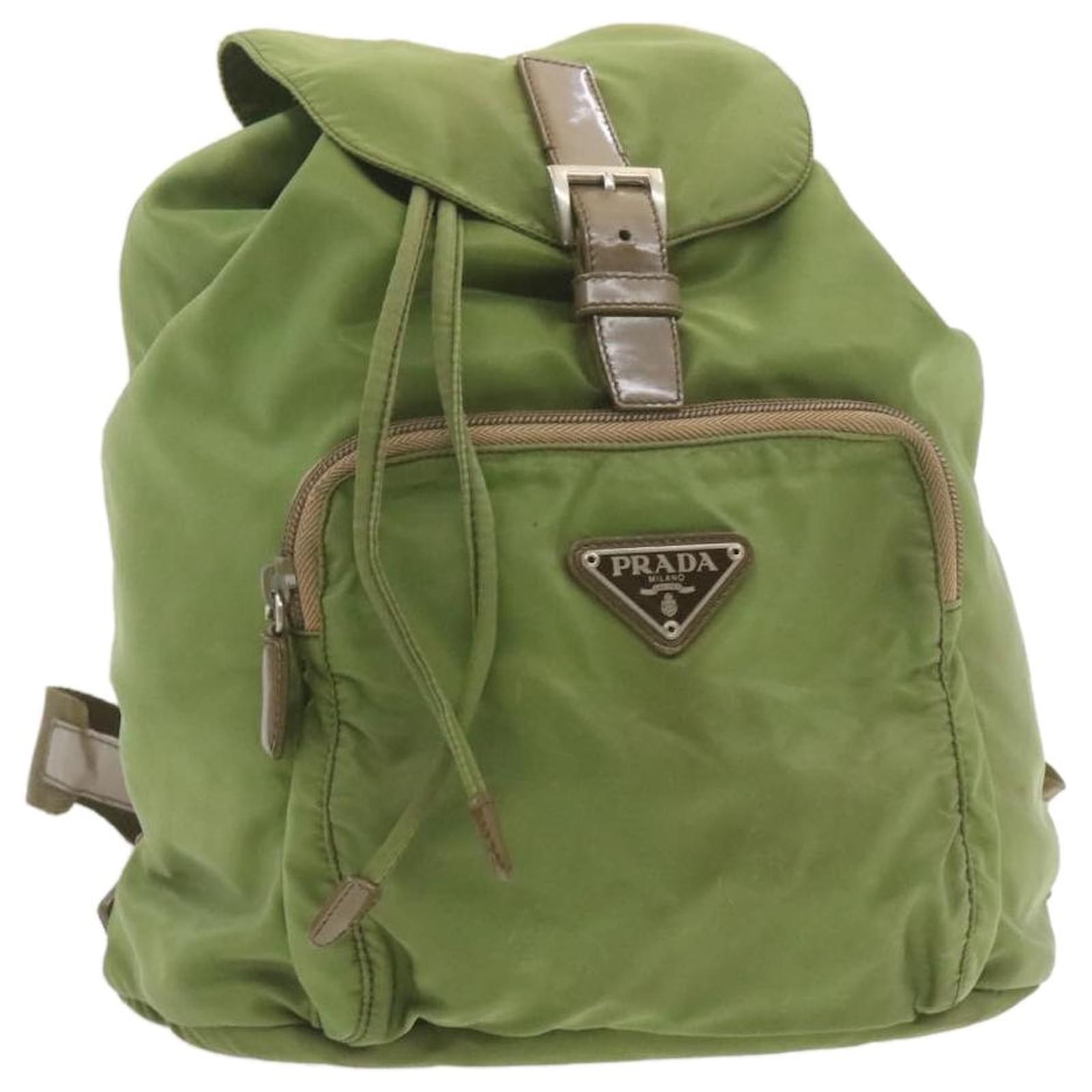 Prada backpack Green Synthetic ref.260024 - Joli Closet