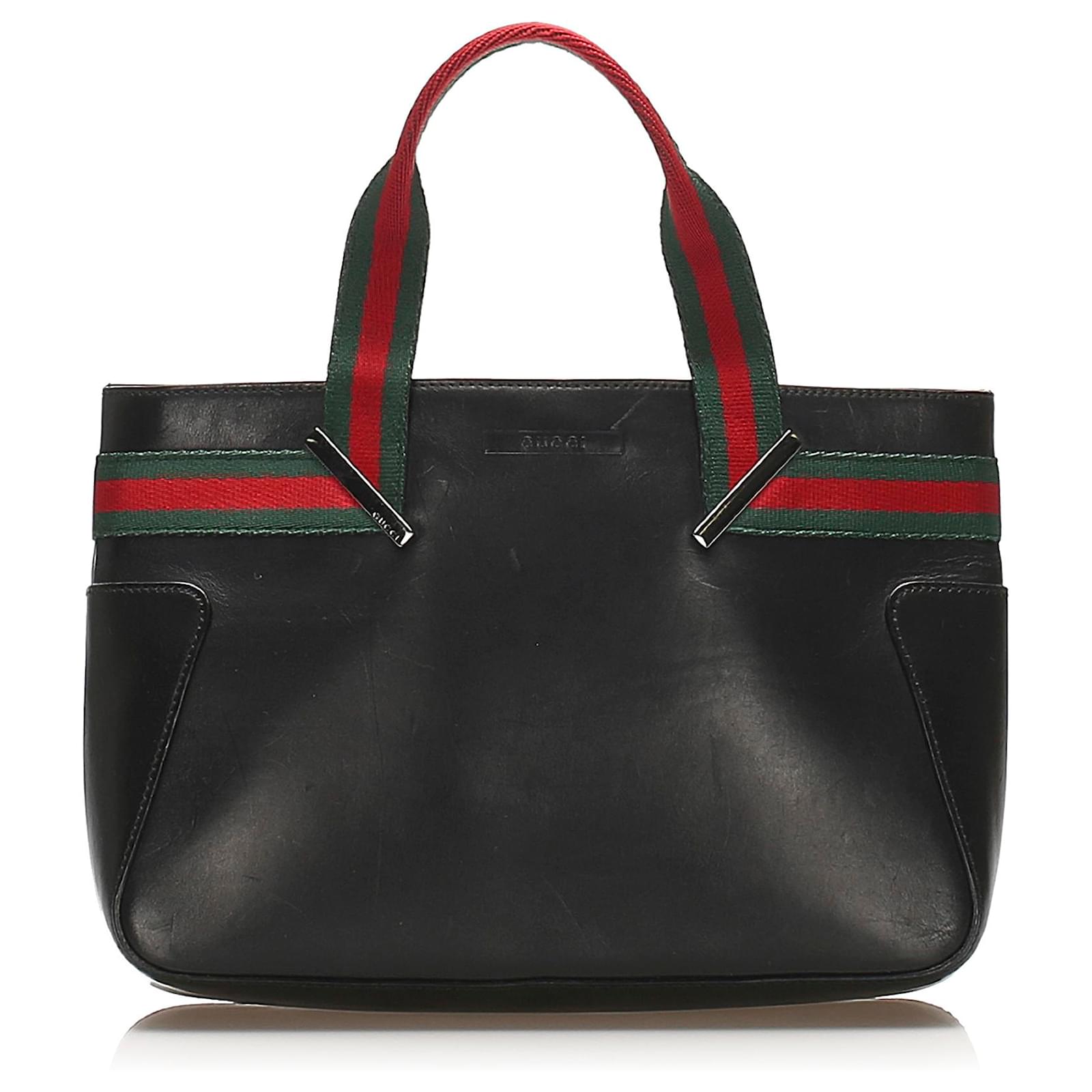 Gucci Black Leather Handbag Multiple colors Pony-style calfskin ref ...