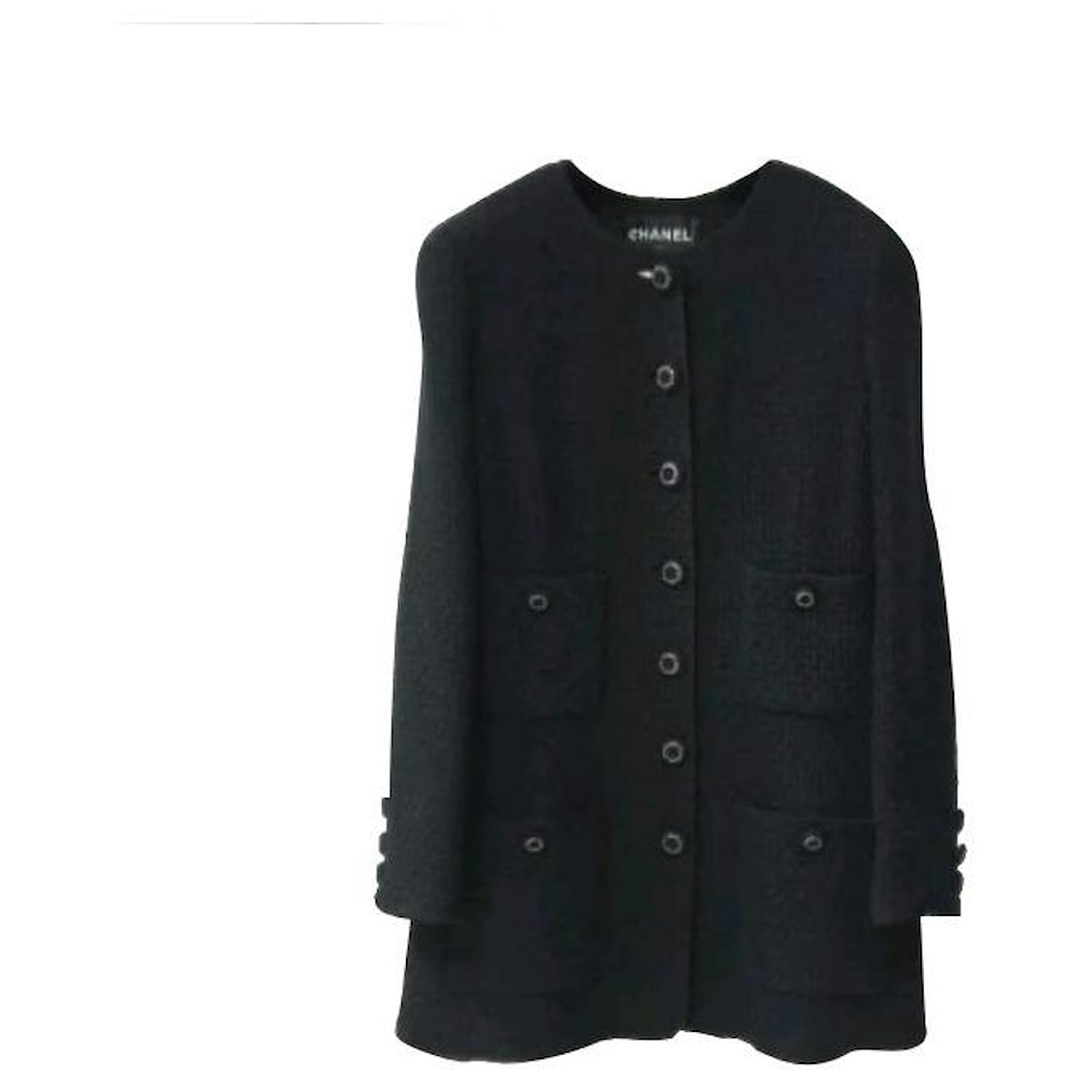 Chanel Black Wool Jacket Sz.42 ref.265654 - Joli Closet