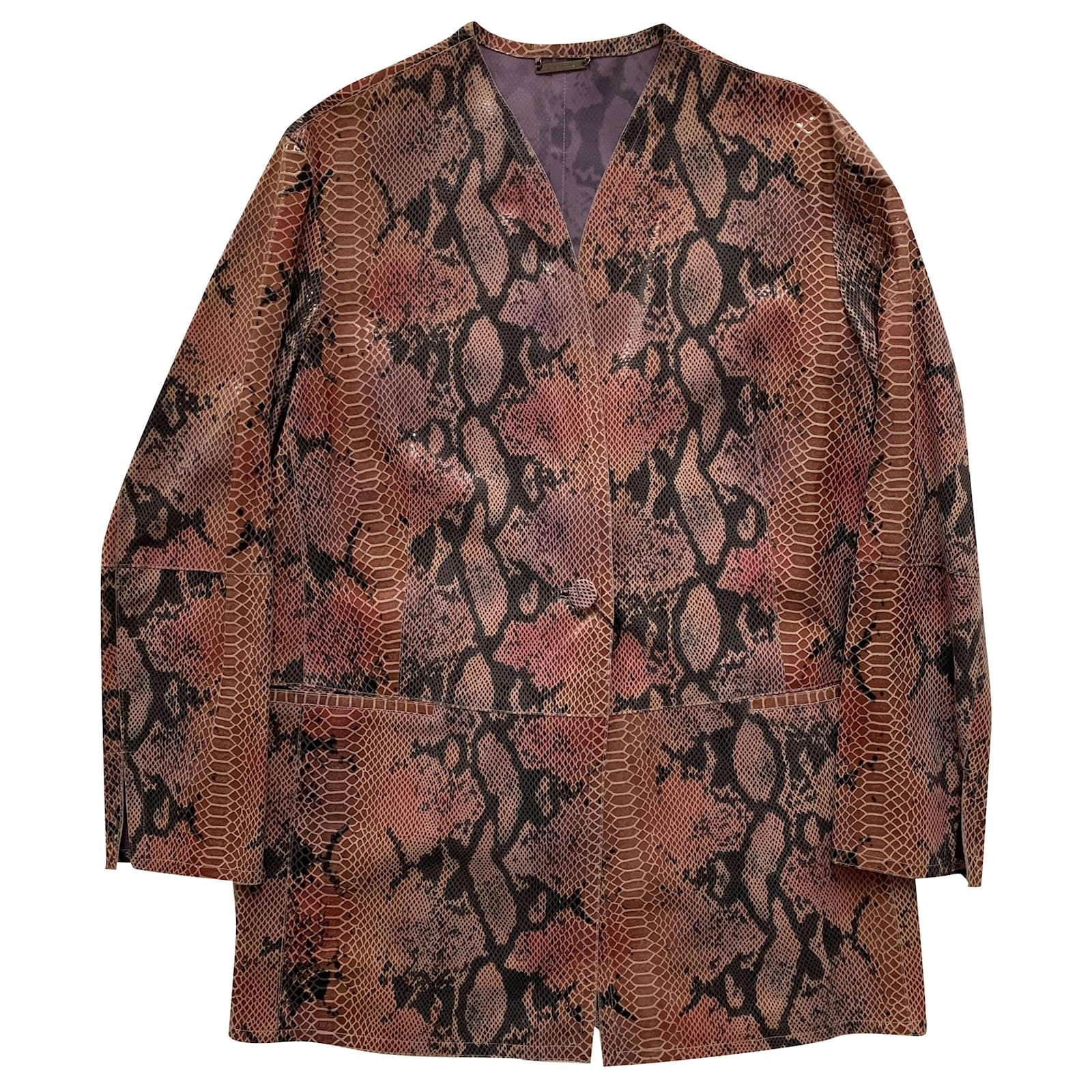 Giorgio Armani Printed python leather blazer jacket Multiple colors ref ...