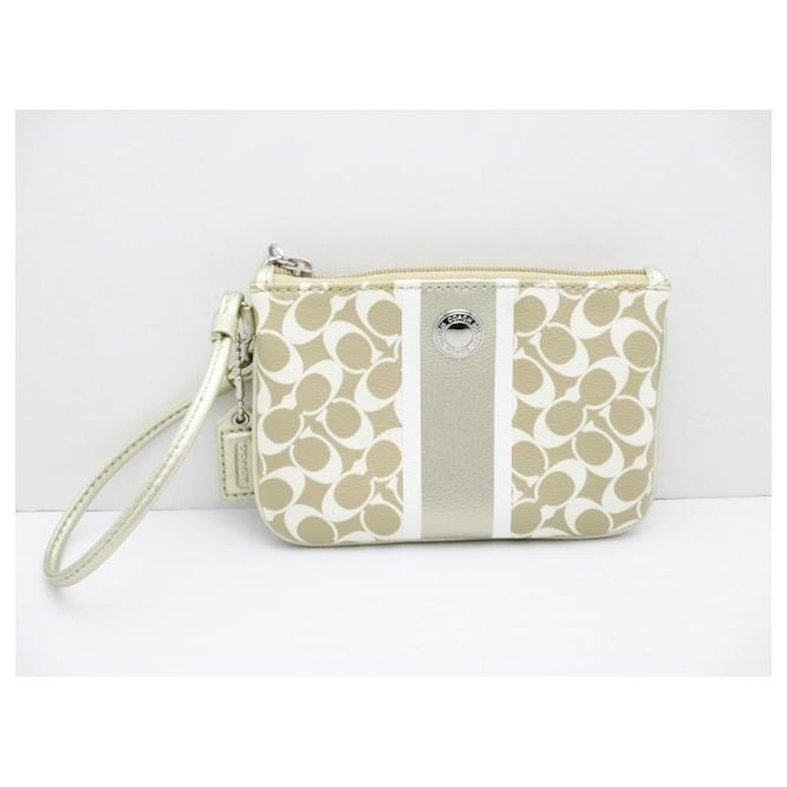 Coach Signature wallet Beige Cloth ref.278502 - Joli Closet