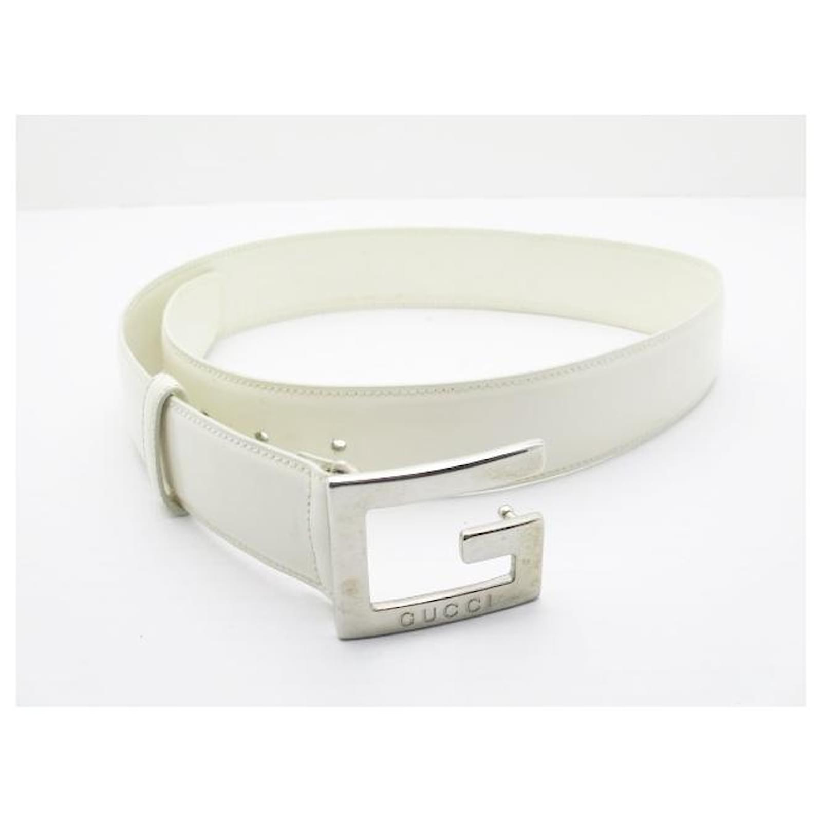 GUCCI Belt White Leather ref.279951 - Joli Closet