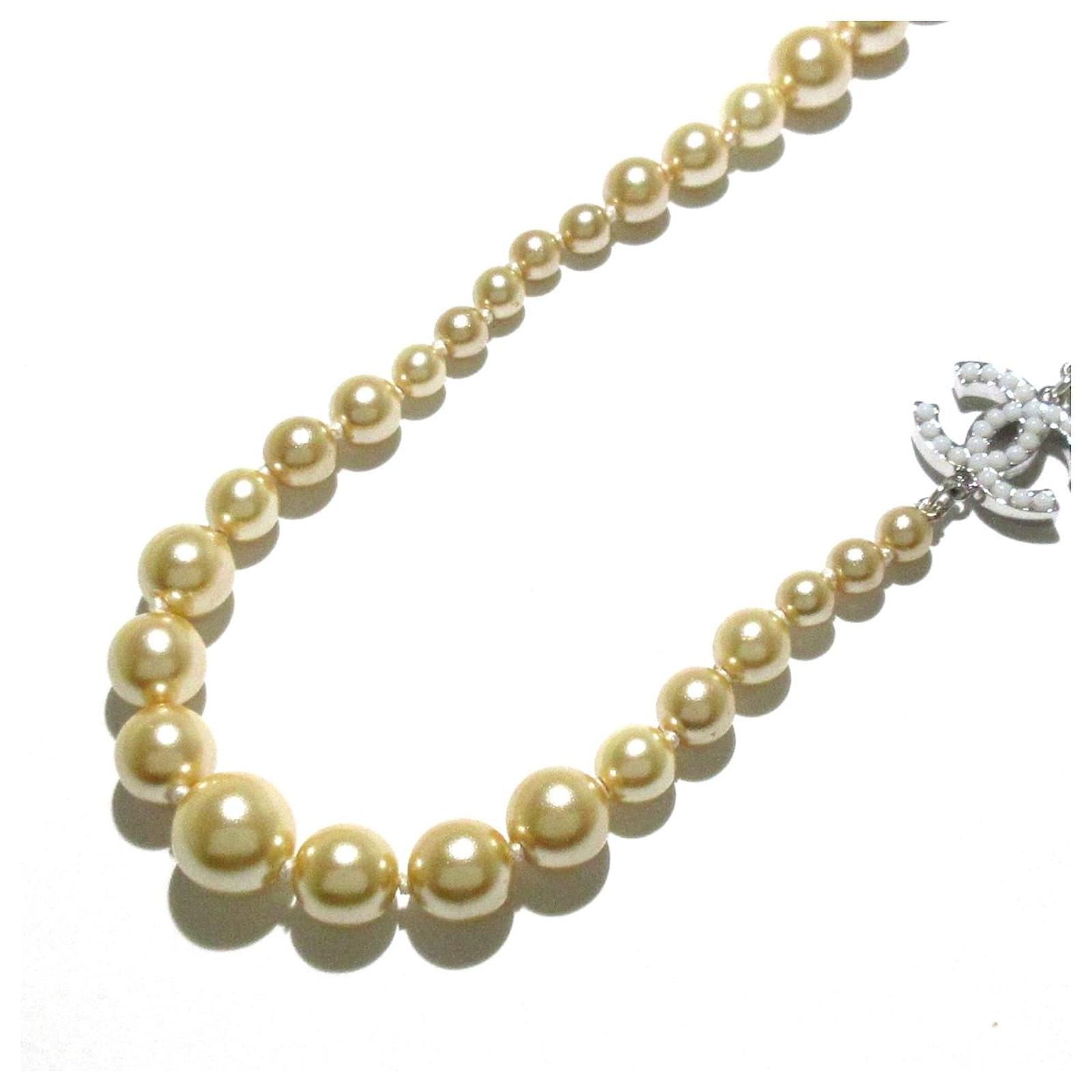 Chanel COCO Mark Perle Argenté ref.280918 - Joli Closet