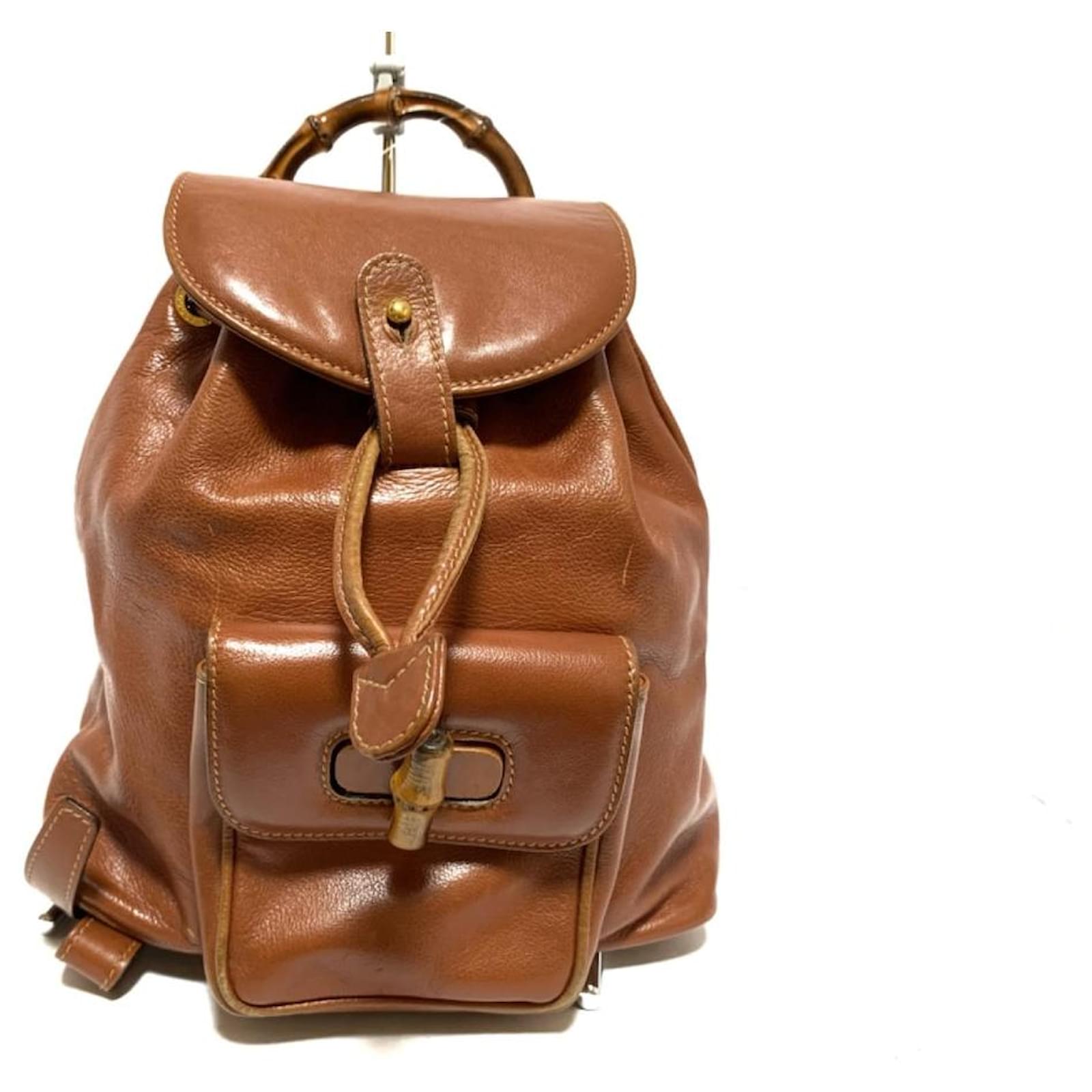 Gucci backpack Brown Leather ref.283552 - Joli Closet