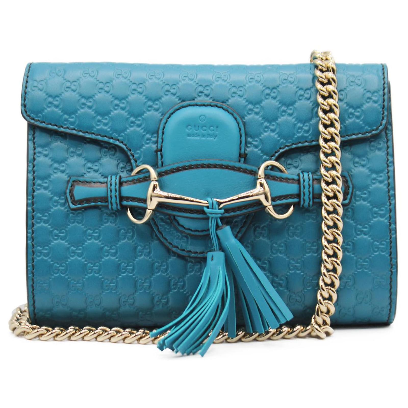 Gucci Handbags Blue Leather ref.284431 - Joli Closet