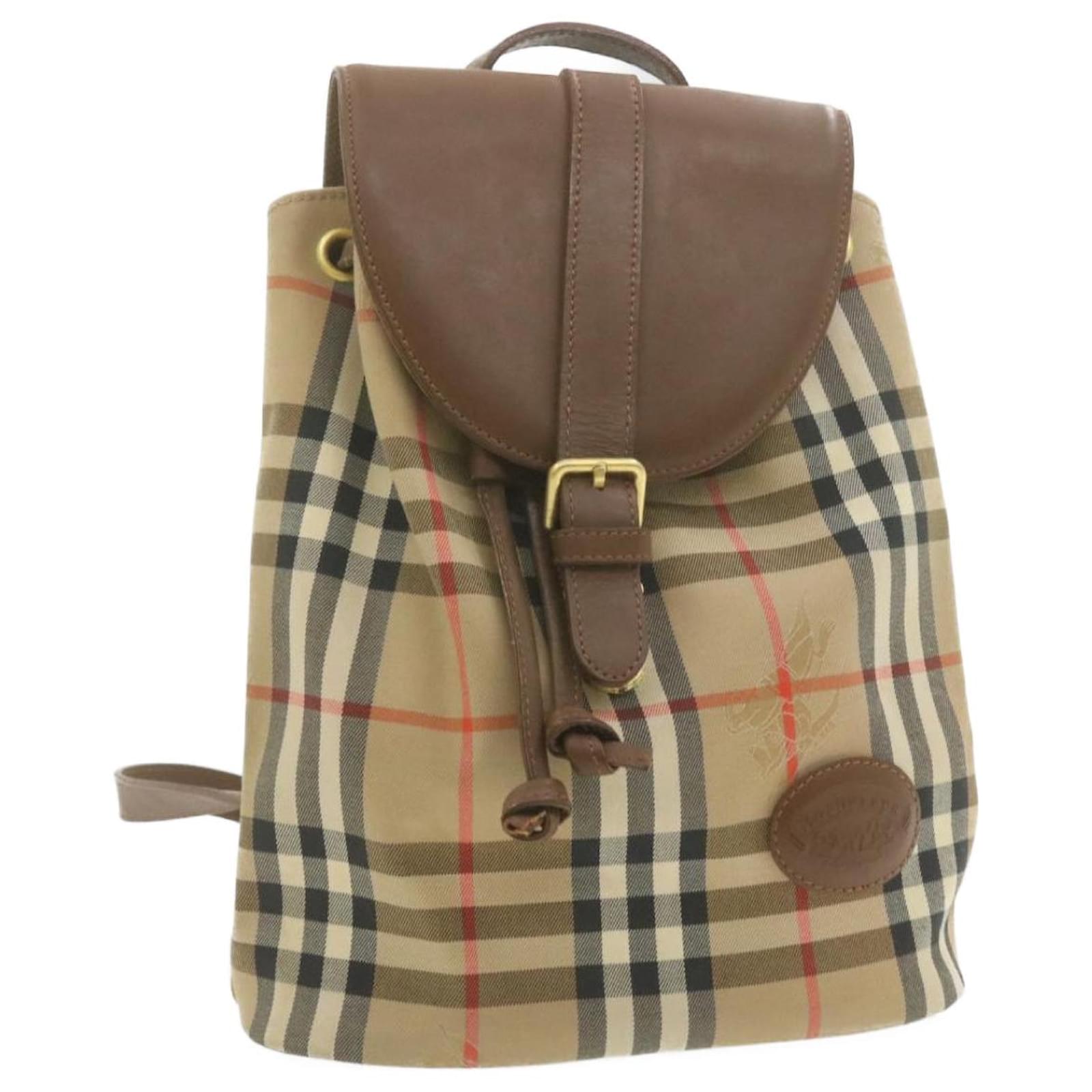 Burberry Backpack Beige Cloth ref.286640 - Joli Closet
