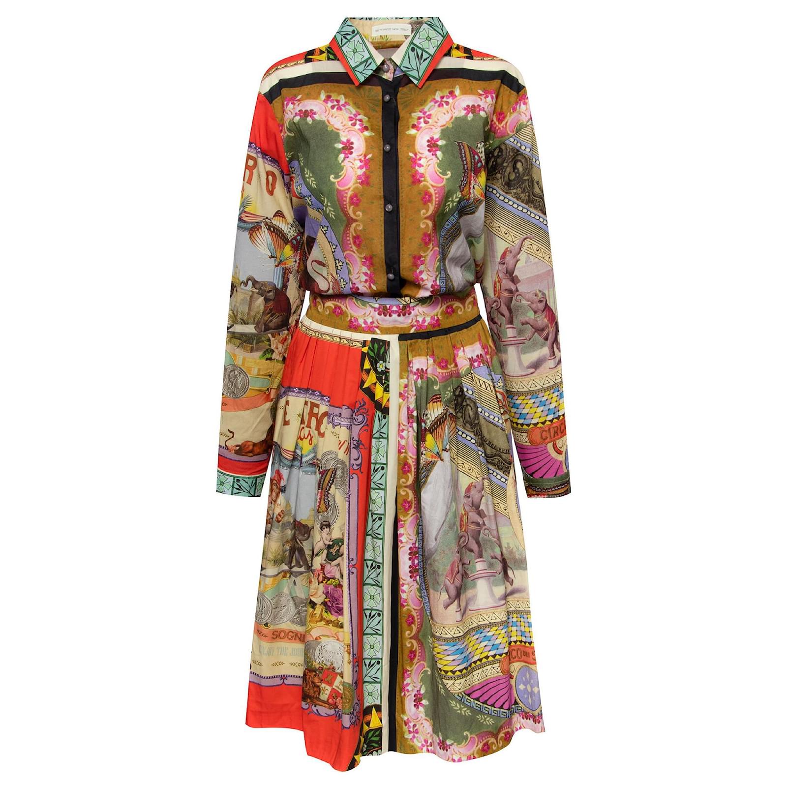 Etro New Logo Skirt Suit Multiple colors Cotton ref.286675 - Joli Closet