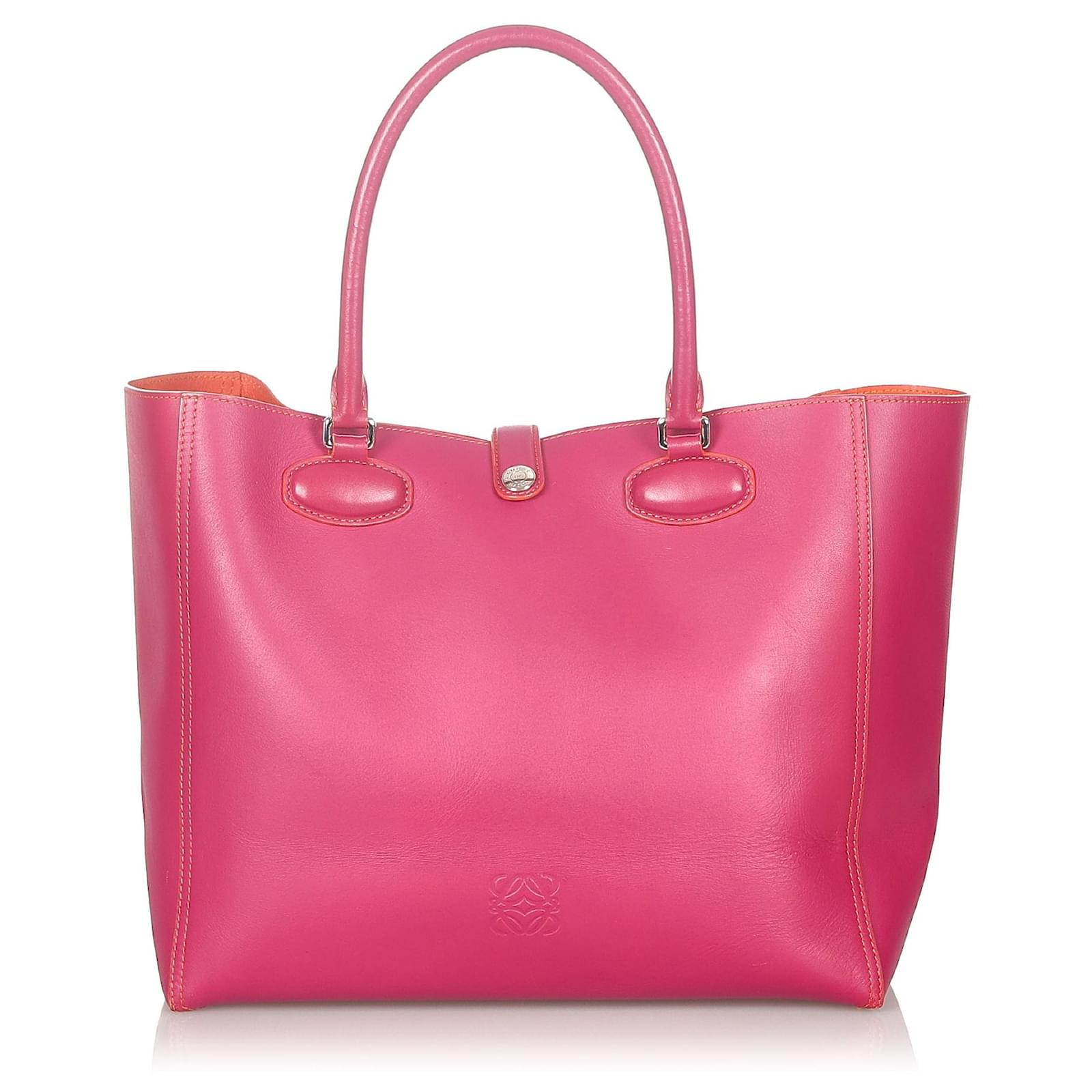 Loewe Pink Amazona Leather Tote Bag Pony-style calfskin ref.313057 ...