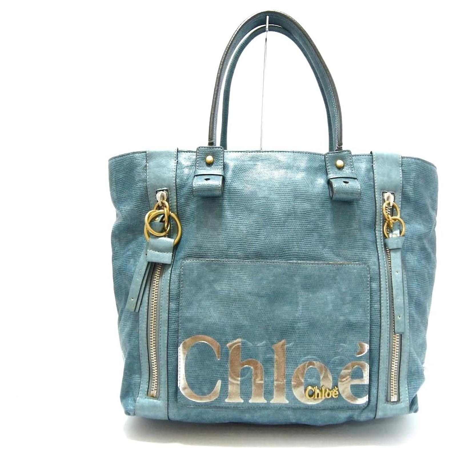 Chloé Shoulder bag Blue Exotic leather ref.320118 - Joli Closet