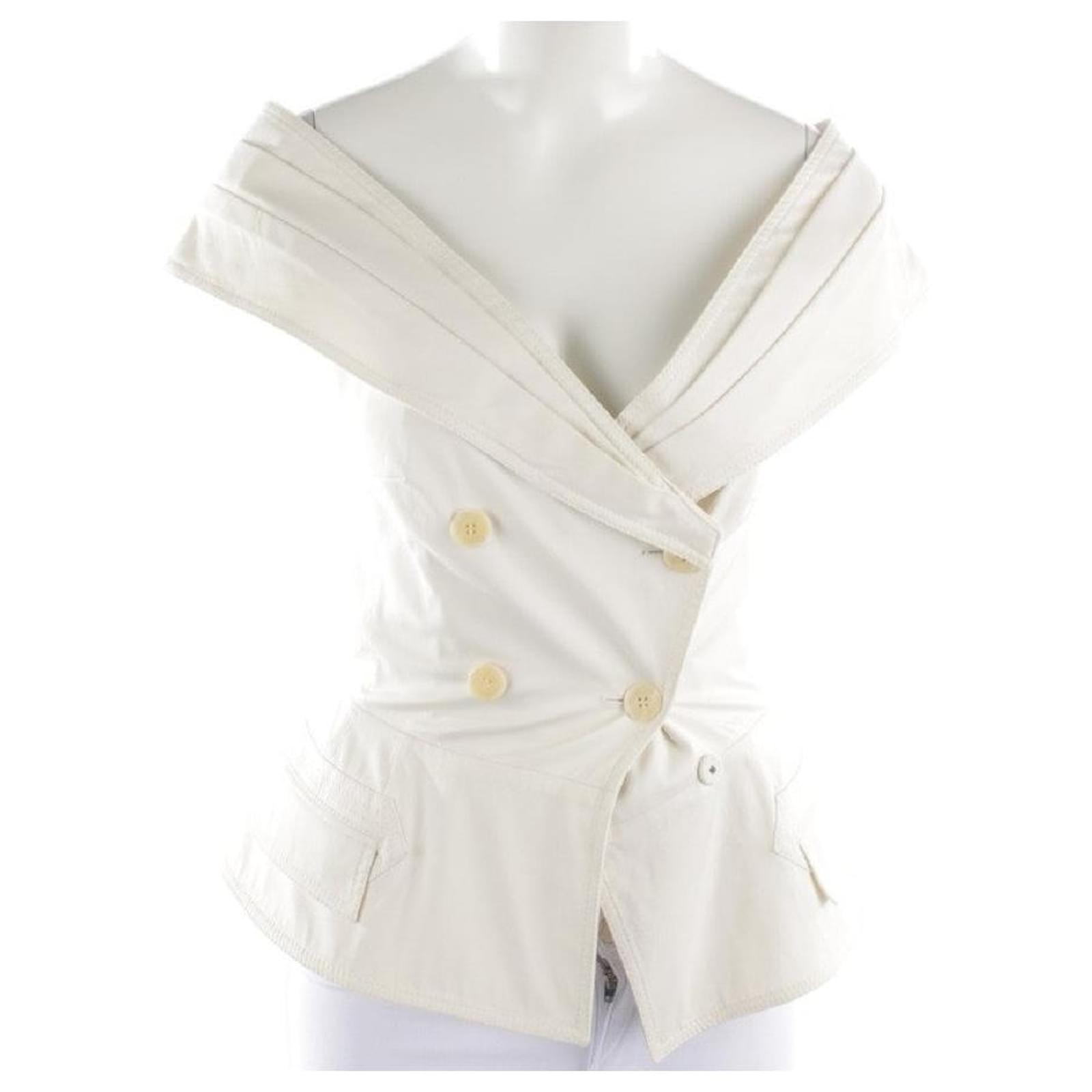 Christian Dior Jackets White Cream Cotton ref.320181 - Joli Closet