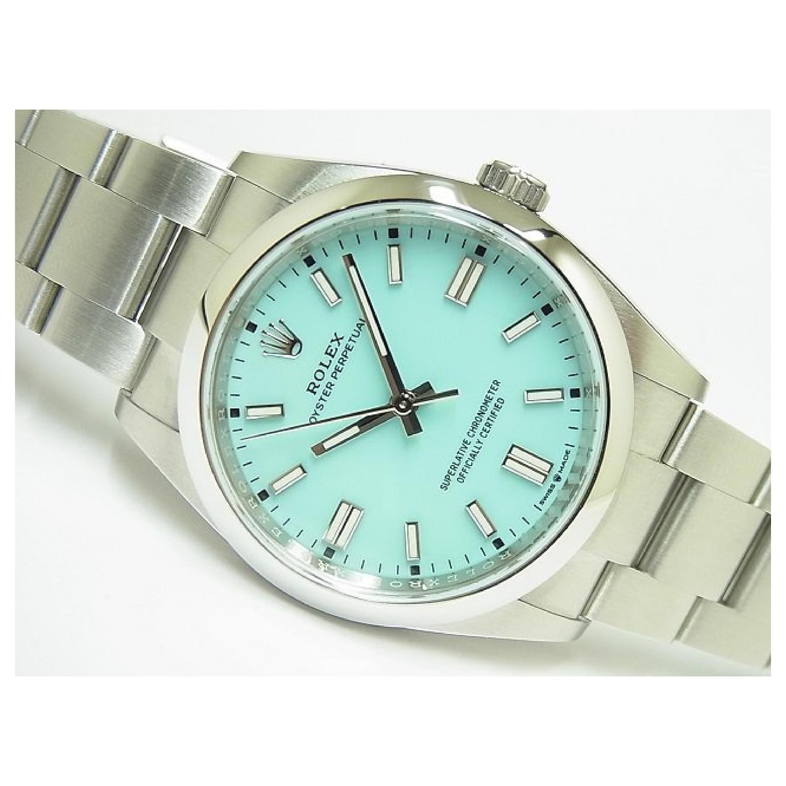 Rolex Oyster Perpetual36 Azul turquesa 126000& #10; De los hombres ...
