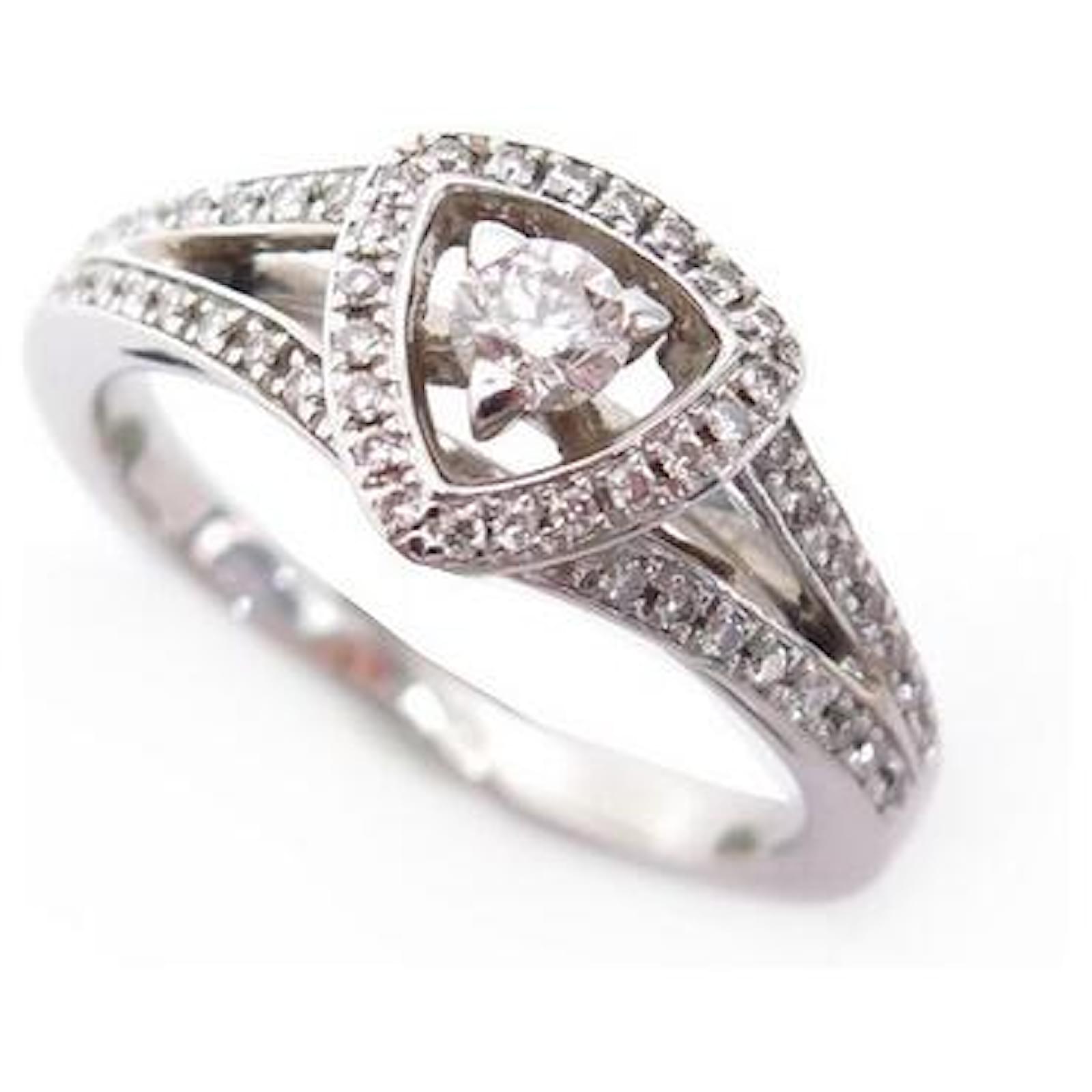 Bague Mauboussin Dream And Love 55 En Or Blanc Et Diamant 0 2ct Gold