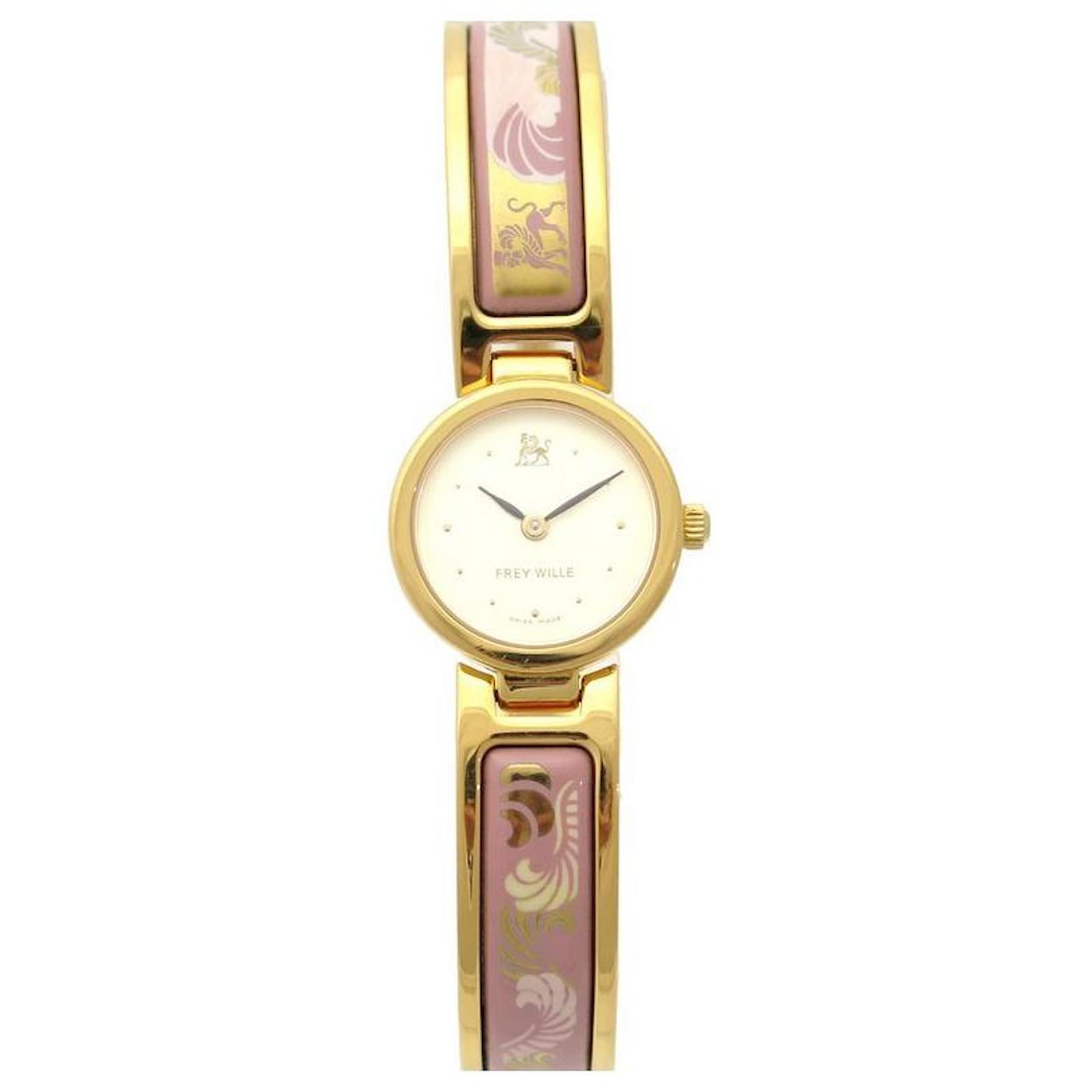 MONTRE FREY WILLE PICCADILLY CIRCUS QUARTZ 22 MM EMAIL & PLAQUE OR ...