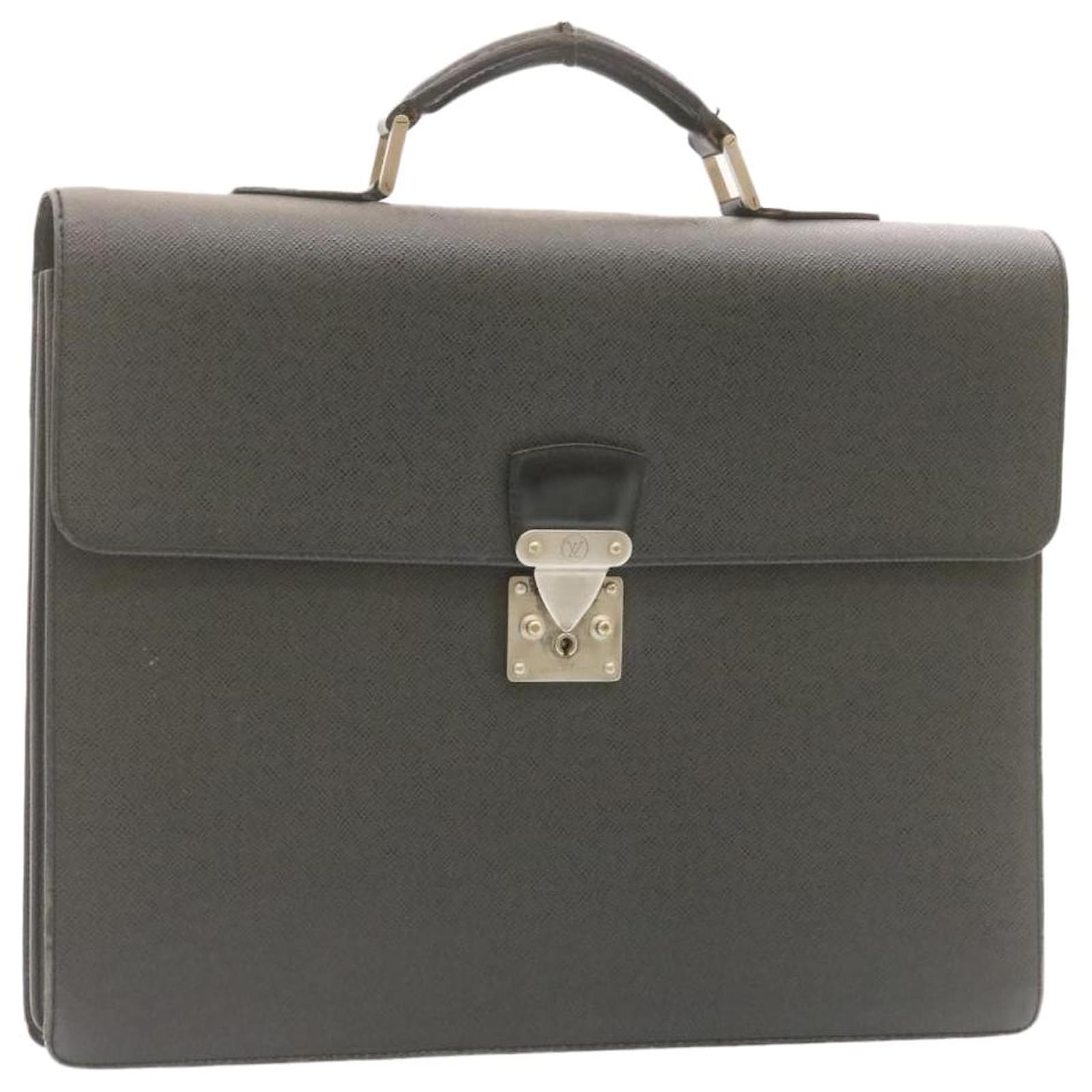 LOUIS VUITTON Taiga Moscova Business Bag Briefcase Ardoise M30032 Auth ...