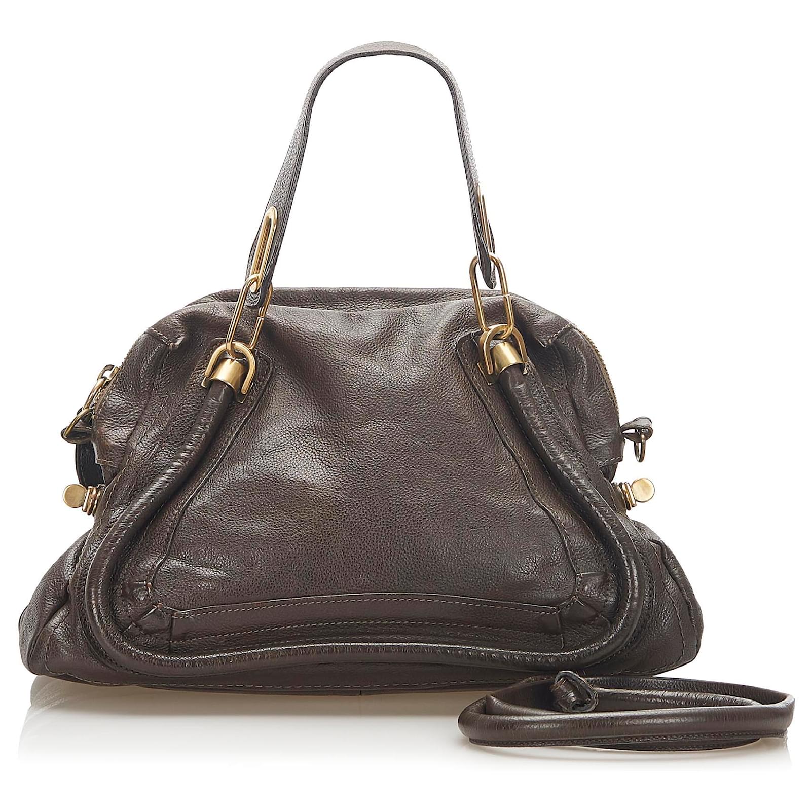 Chloé Chloe Brown Paraty Leather Satchel Dark brown Pony-style calfskin ...