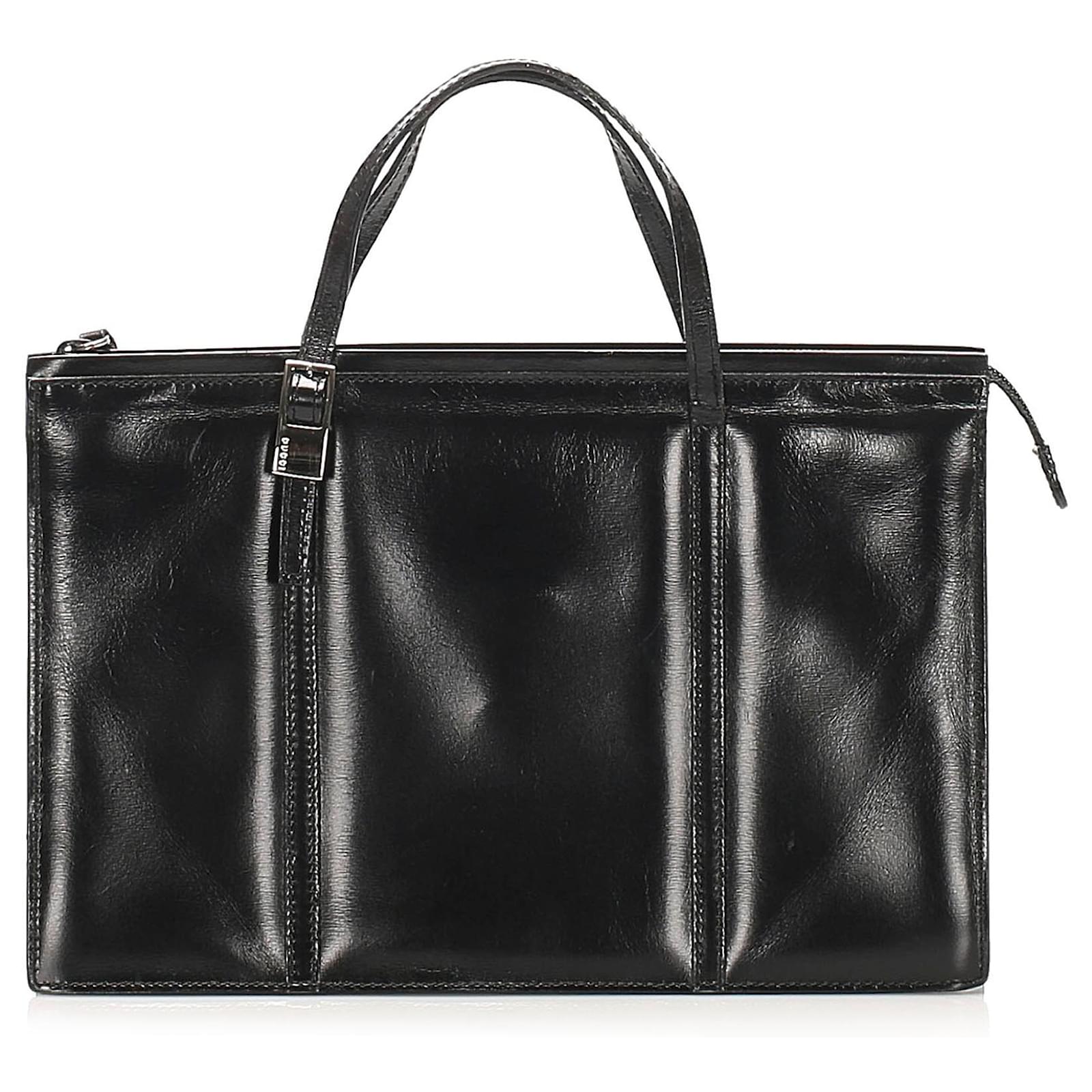 Gucci Black Leather Handbag Pony-style calfskin ref.340114 - Joli Closet