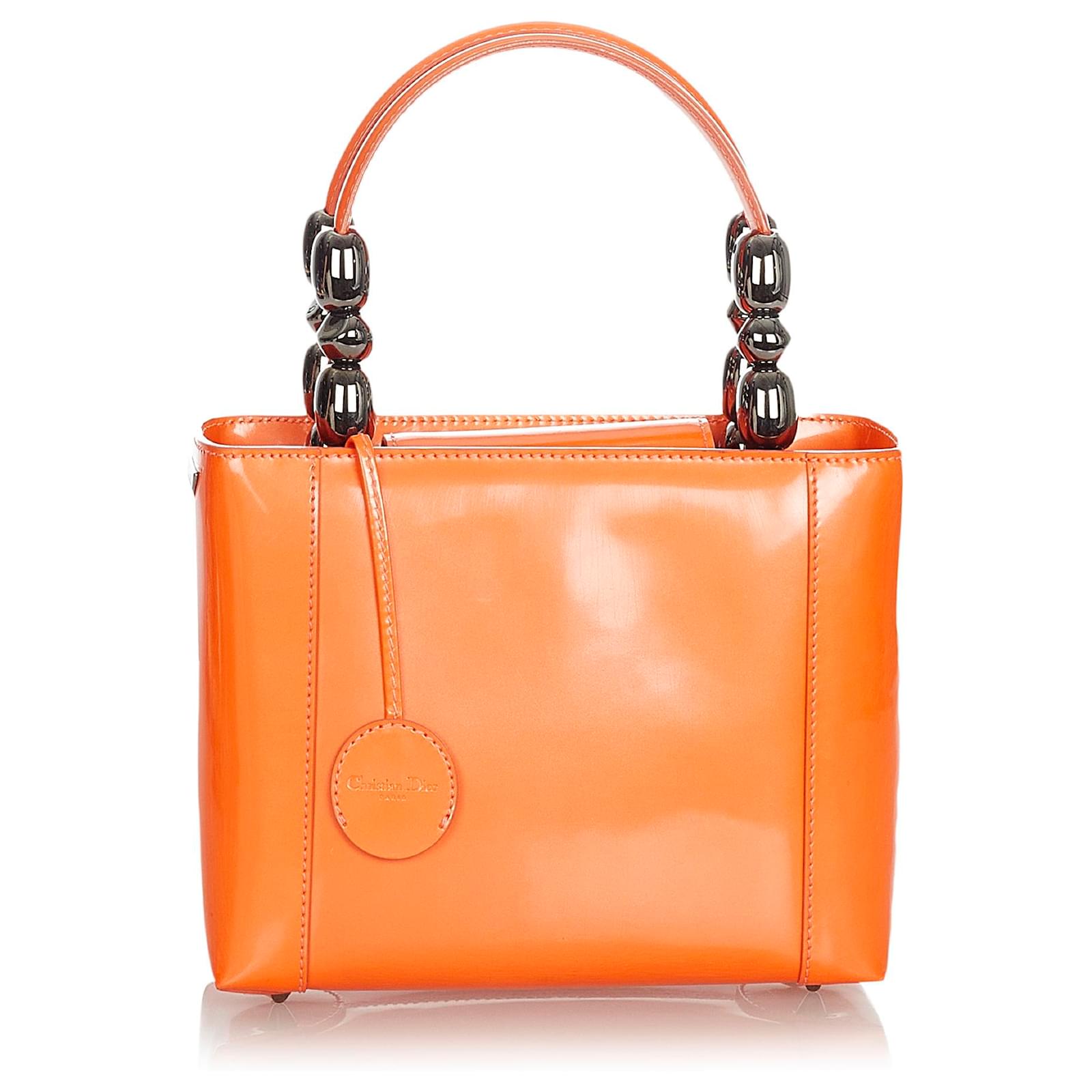 Dior Orange Malice Leather Handbag Pony-style calfskin ref.343507 ...