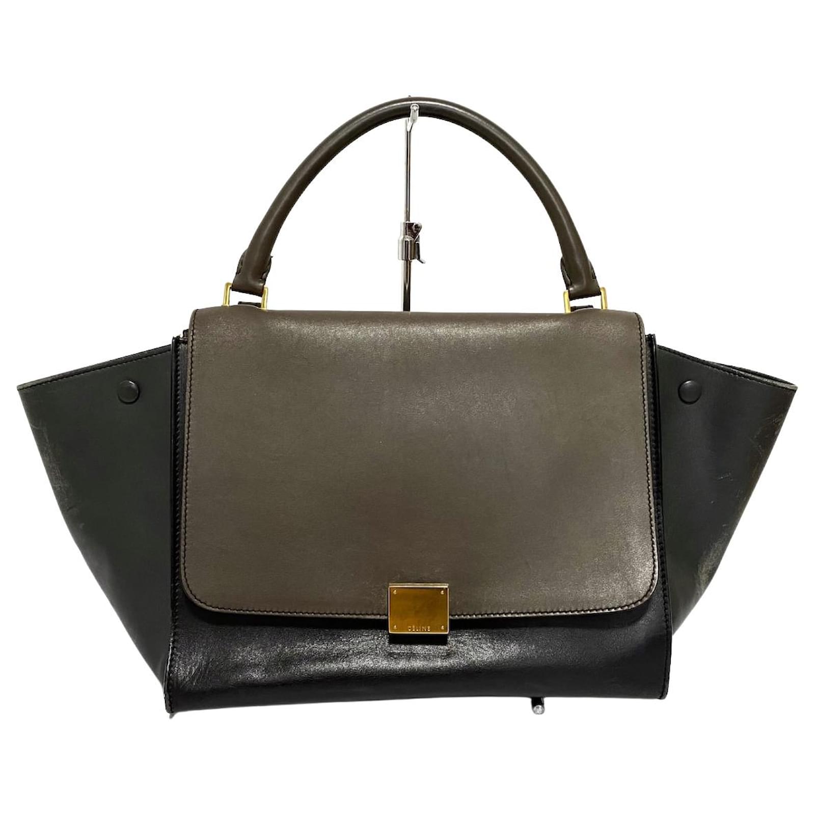 Céline Trapèze Schwarz Leder ref.344585 - Joli Closet