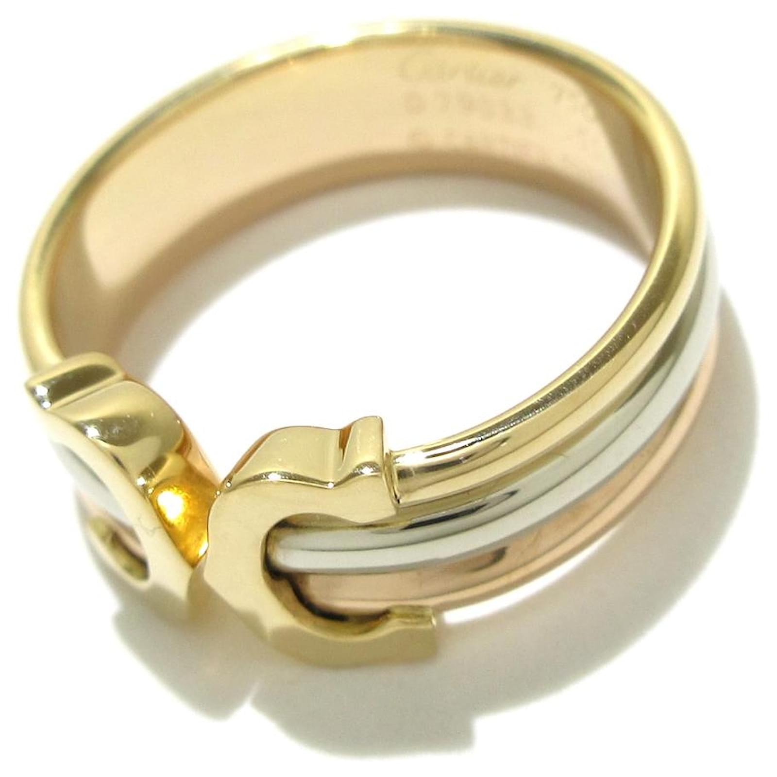 cartier 2C C2 Or blanc Doré ref.355907 - Joli Closet