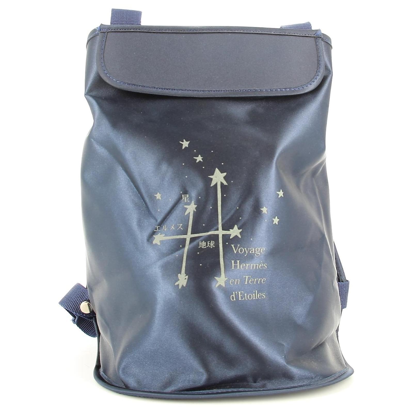 Hermès Backpacks Blue Silk ref.357719 - Joli Closet