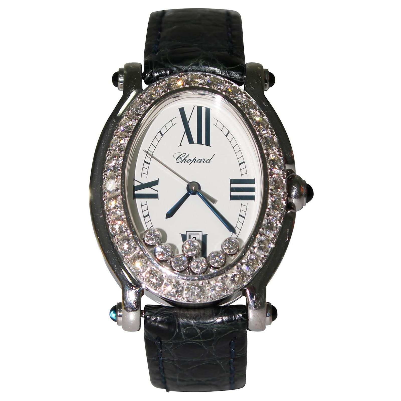 Chopard Happy Sport Montre Diamant Métal Noir ref.360031 - Joli Closet