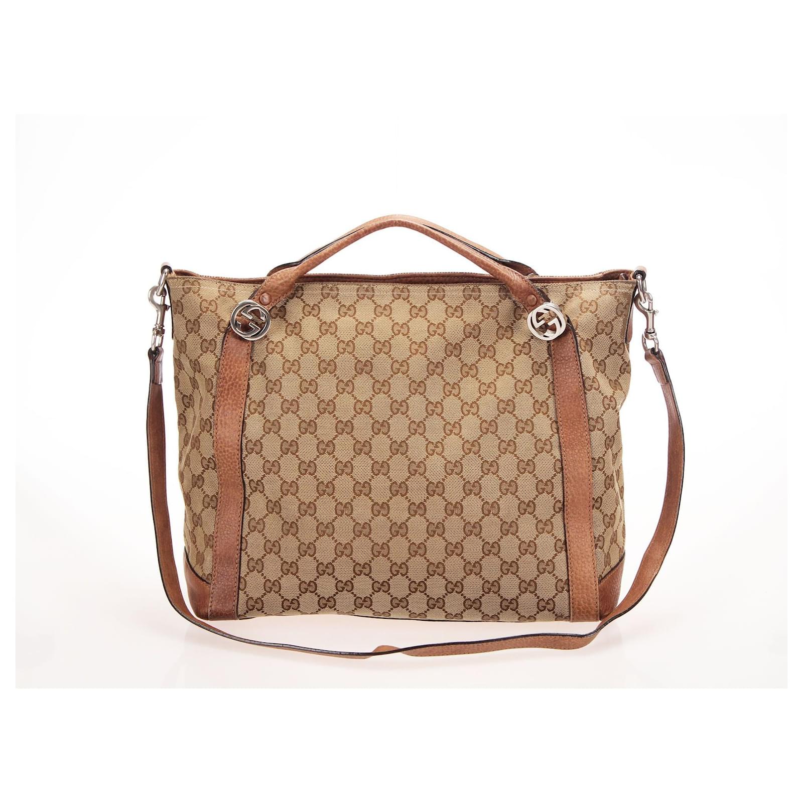 Gucci Miss GG Handbag Leather Light Brown 2way Cloth ref.361409 - Joli ...