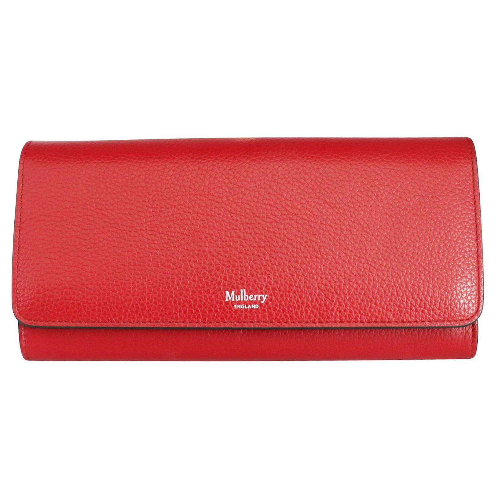 Mulberry Classic Grain Leather Red Continential Wallet ref.363660 ...