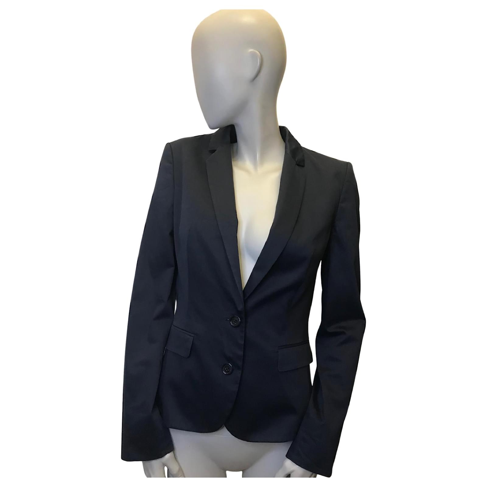 Hugo Boss Midnight blue blazer Dark blue Cotton Elastane ref.371473 ...