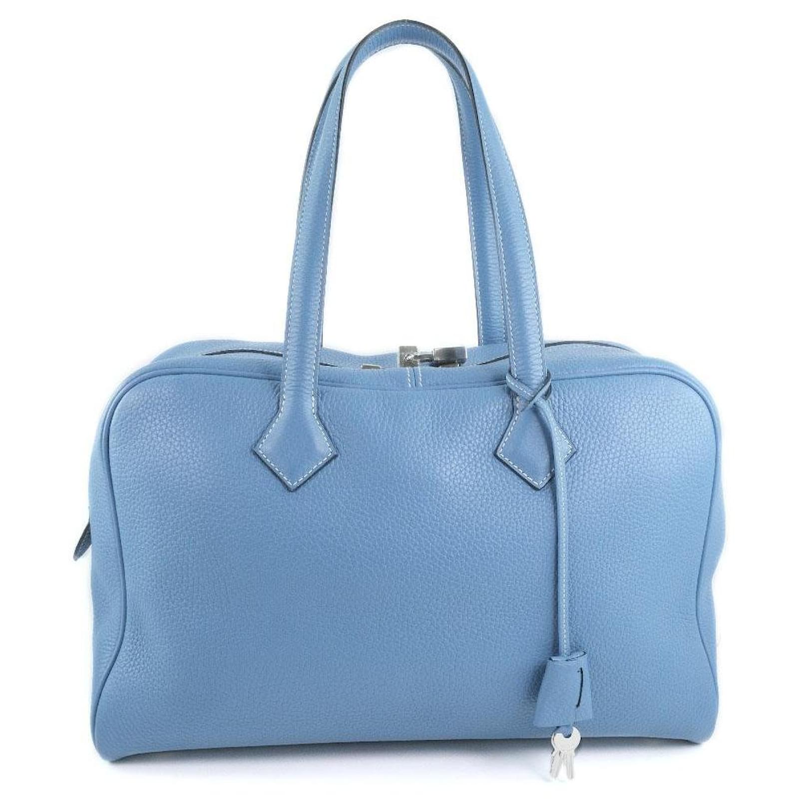 Hermès Victoria Blau Leder ref.373185 - Joli Closet