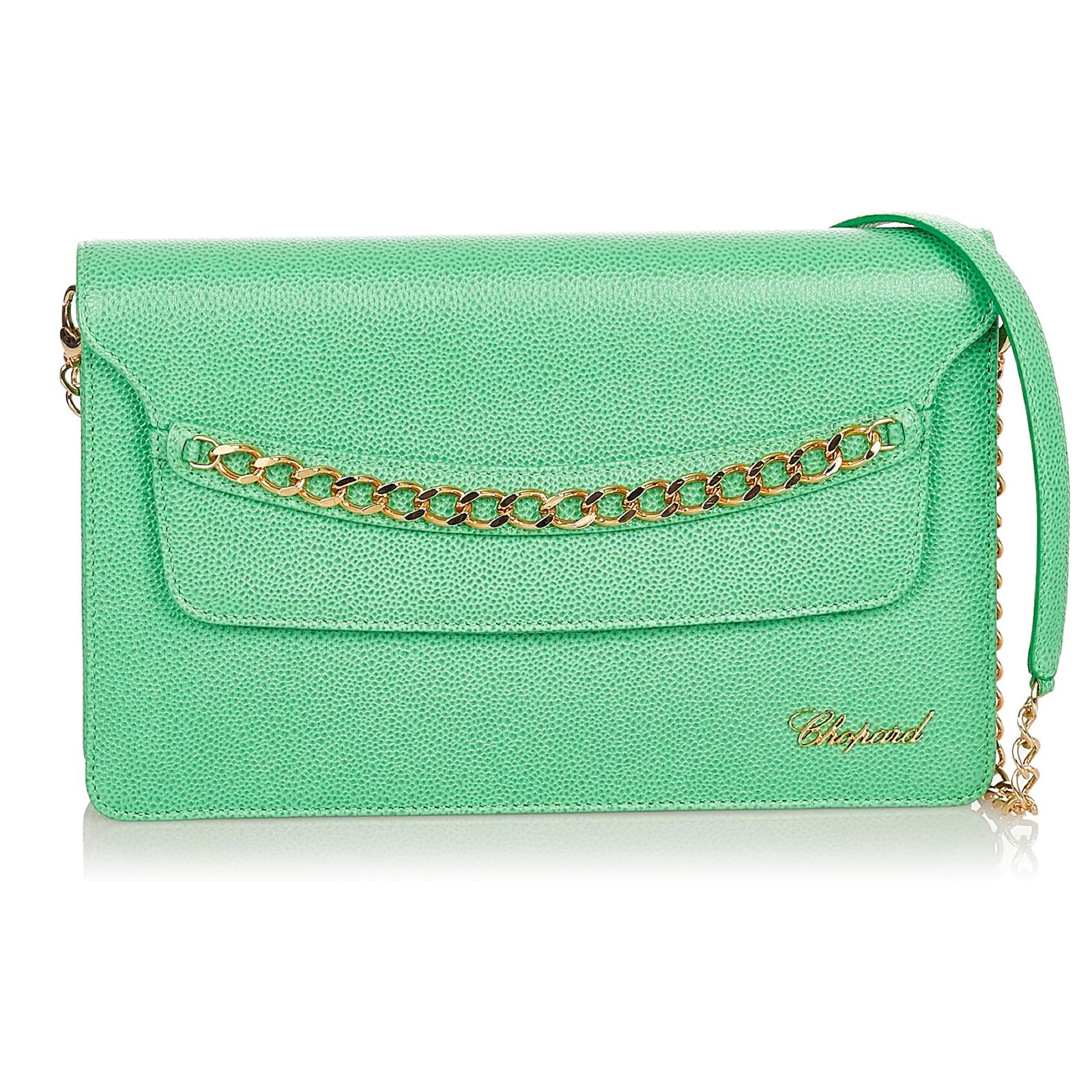 Chopard Green Chain Leather Crossbody Bag Pony-style calfskin ref ...