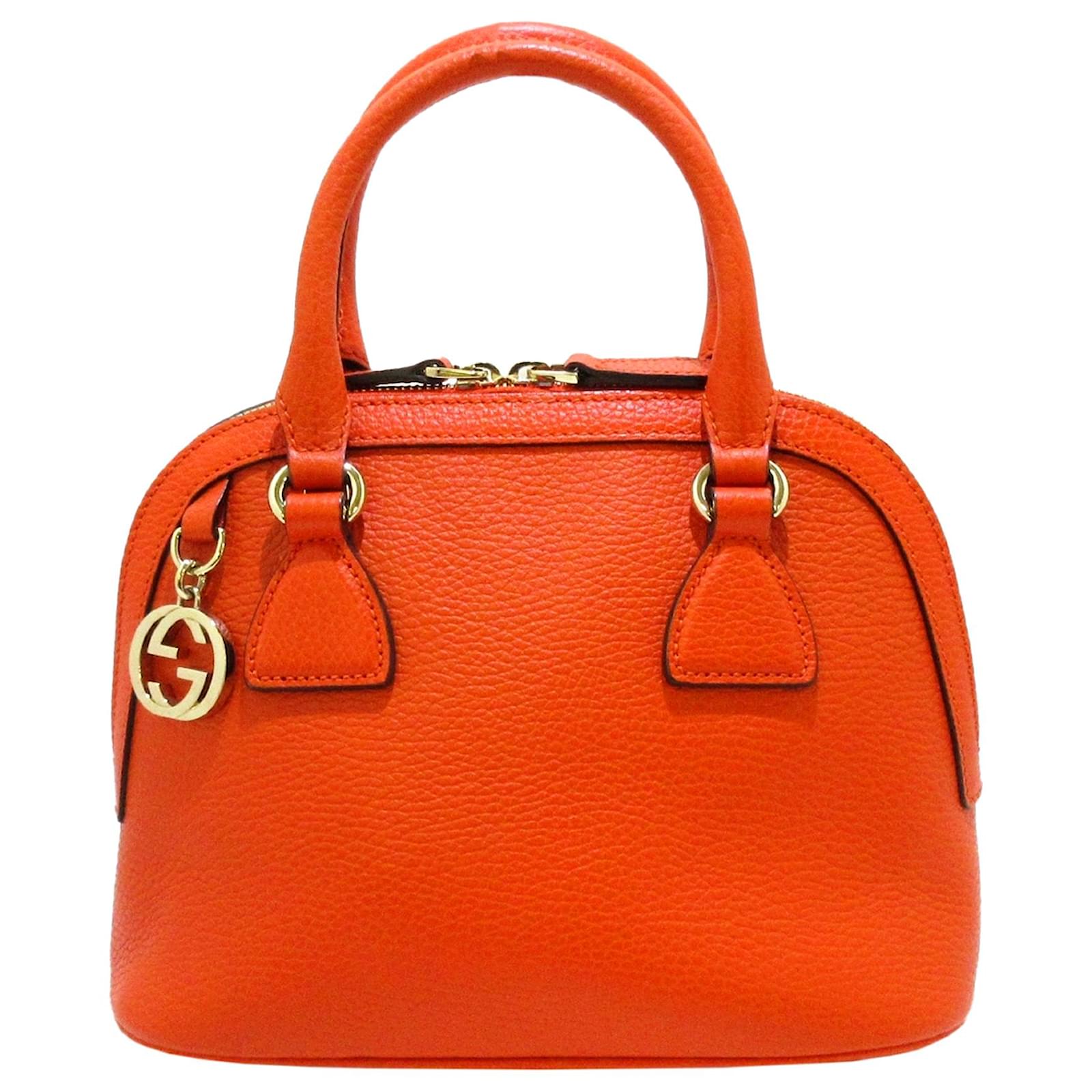 Gucci Orange Leather Satchel Pony-style calfskin ref.379516 - Joli Closet