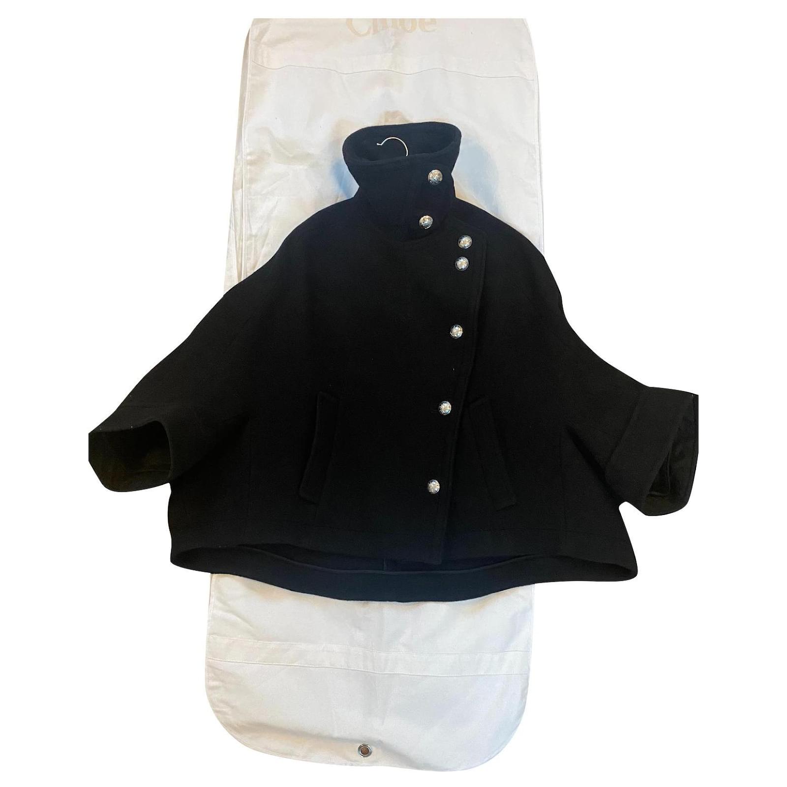 Chloé Loose pea coat Black Wool ref.381297 - Joli Closet