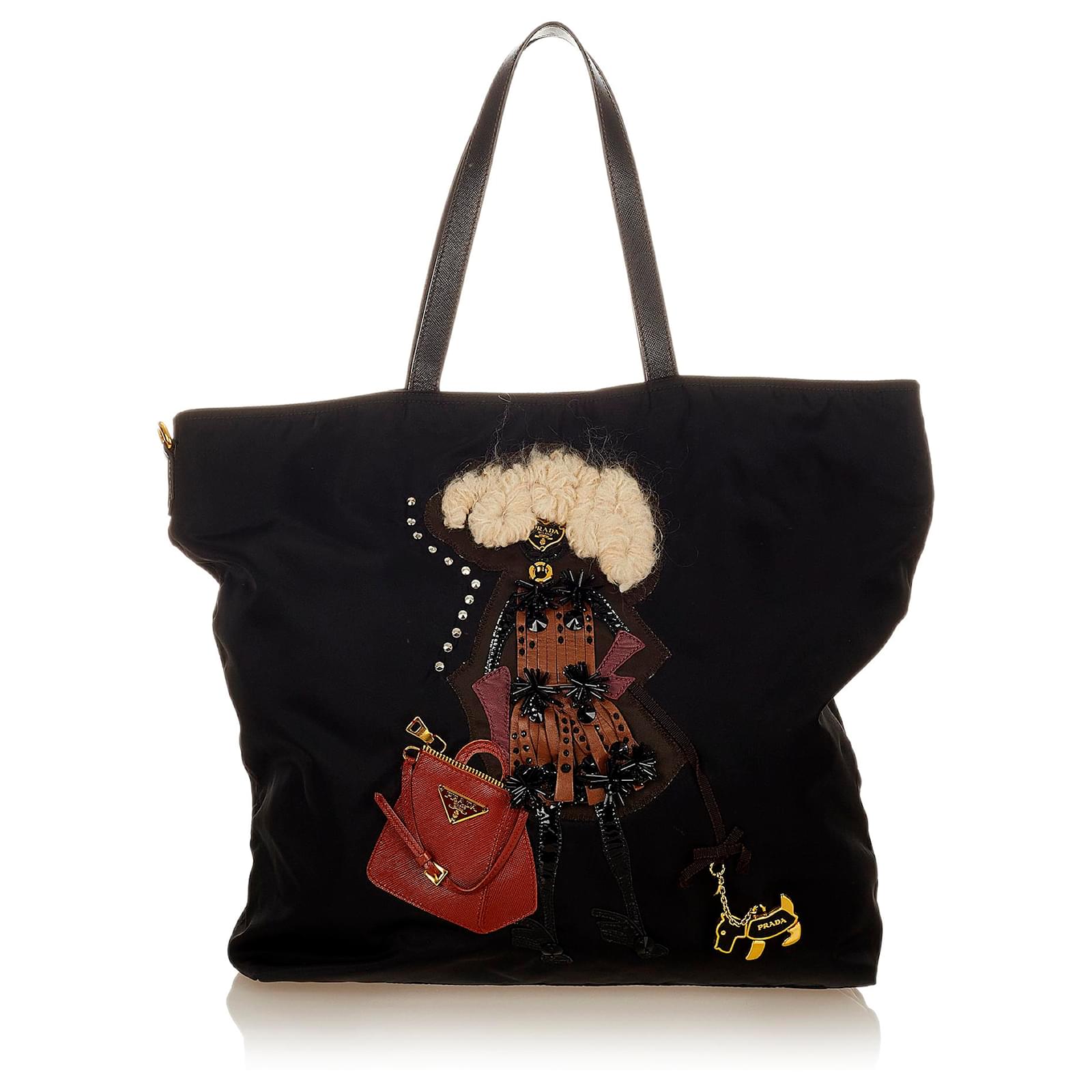 Prada Black Tessuto Robot Tote Bag (Sold) - Joli Closet