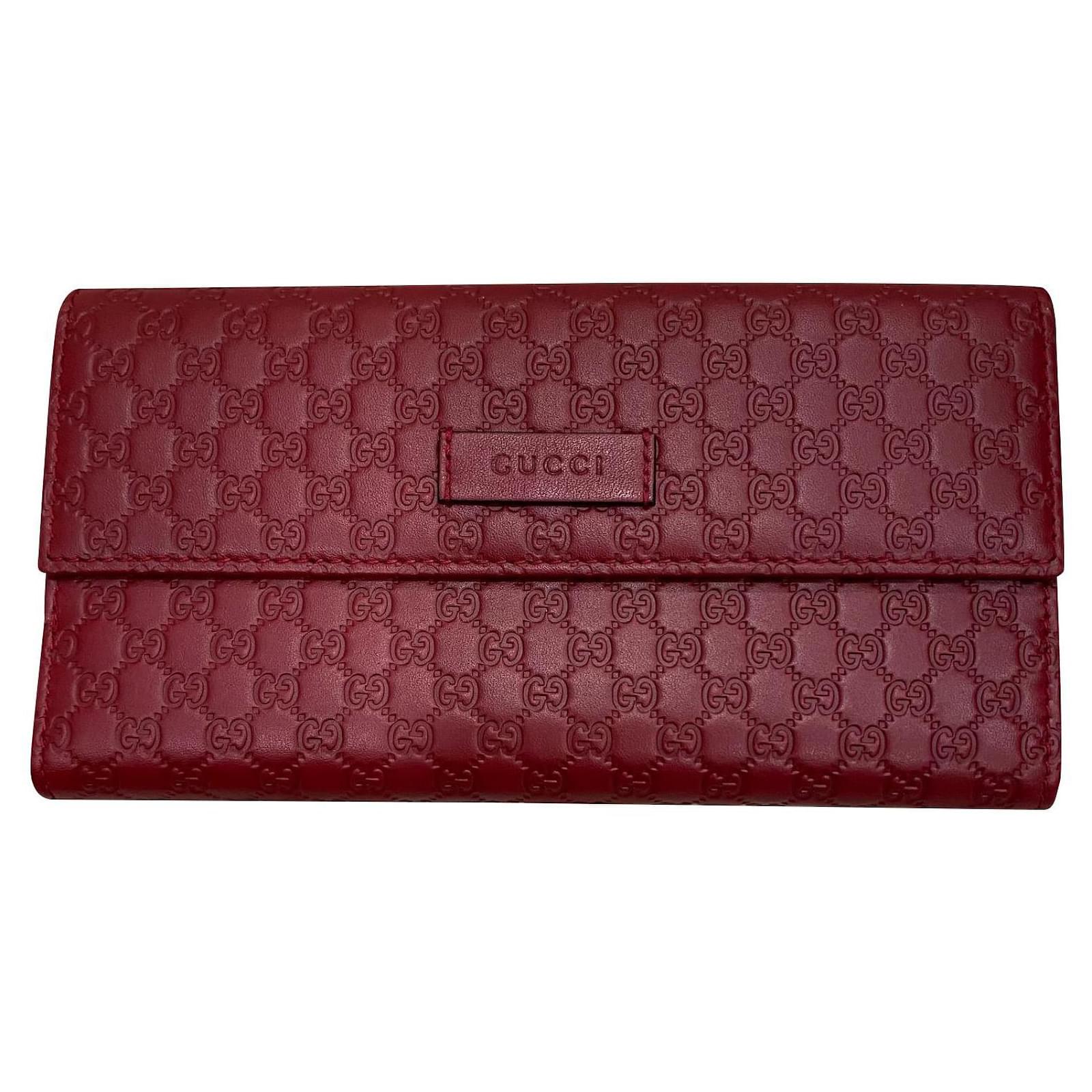 Gucci portefeuilles Cuir Bordeaux ref.386487 - Joli Closet