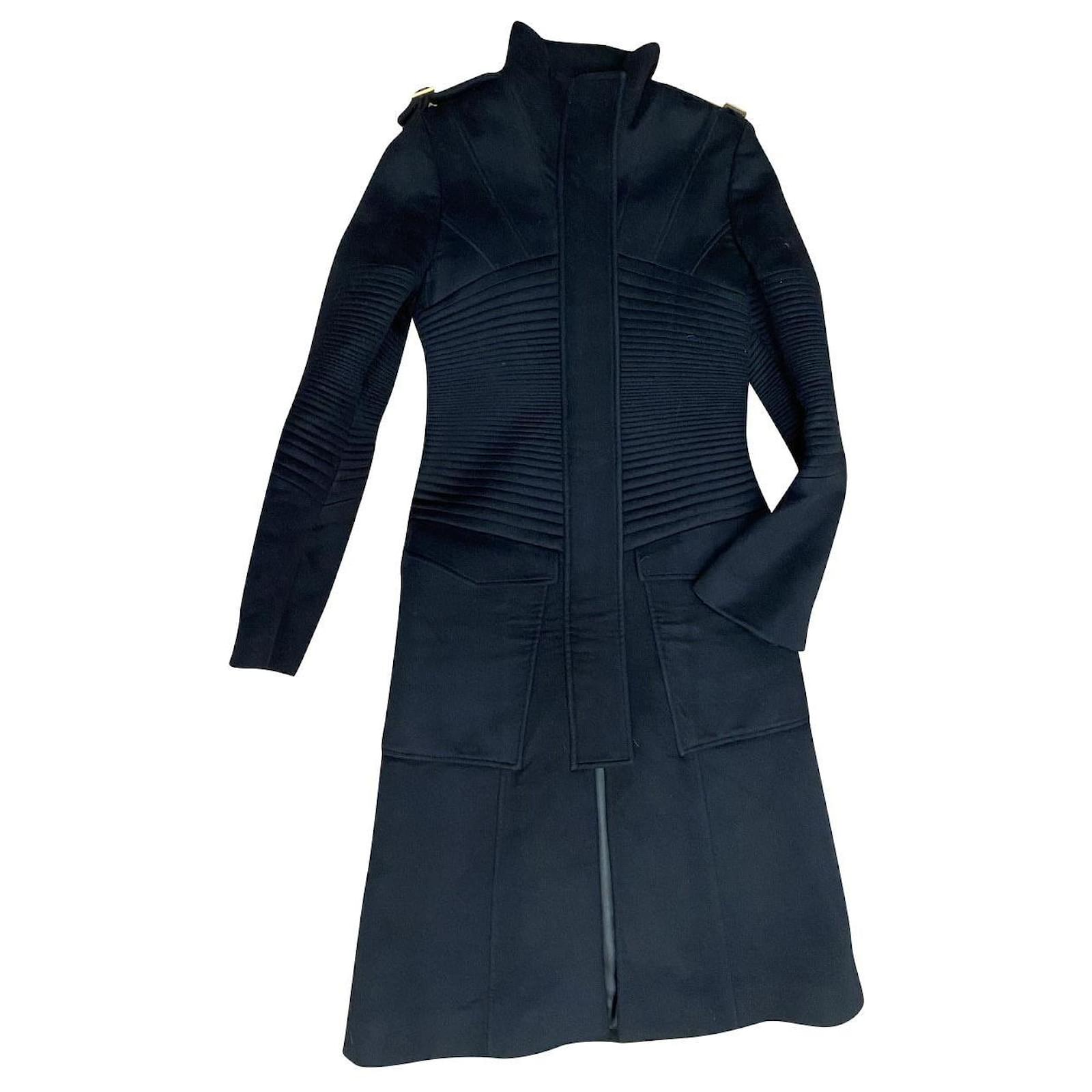 Manteau noir Gucci Cachemire Laine ref.388351 - Joli Closet