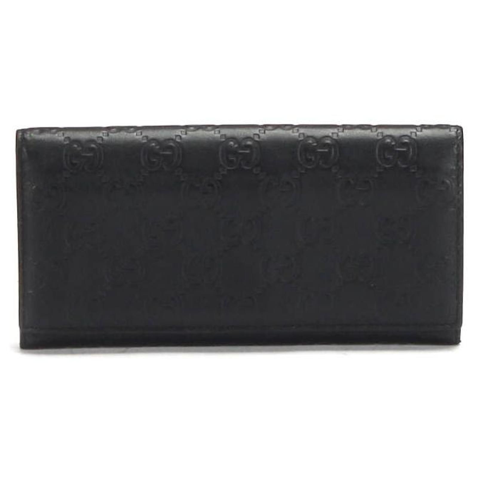 Gucci Guccissima Long Wallet in black calf leather leather ref.394093 ...